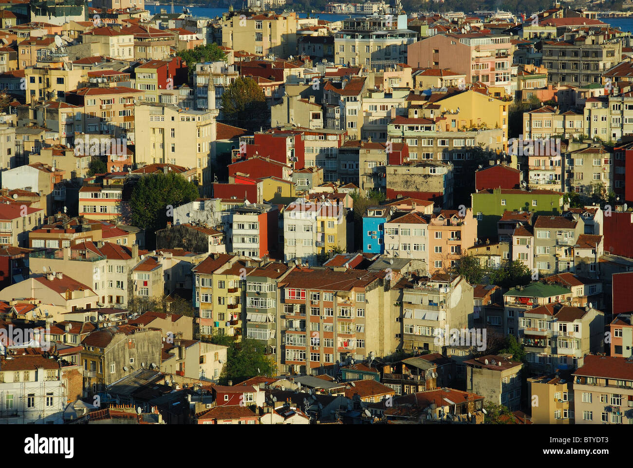 ISTANBUL, TURKEY. Urban dwellings in Beyoglu district. 2010 Stock Photo ...