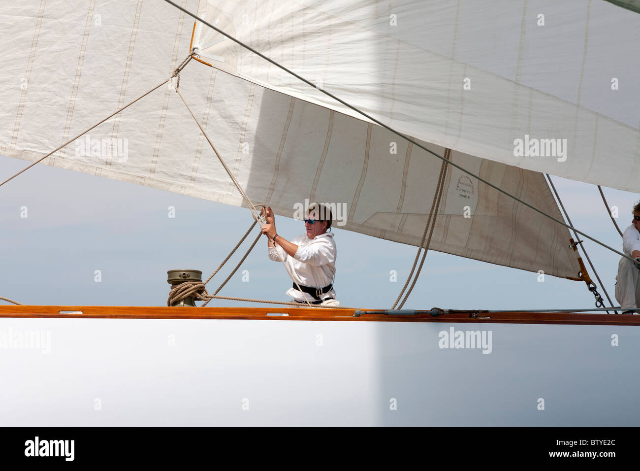 classic yachts racing in the Westward Cup Stock Photo - Alamy