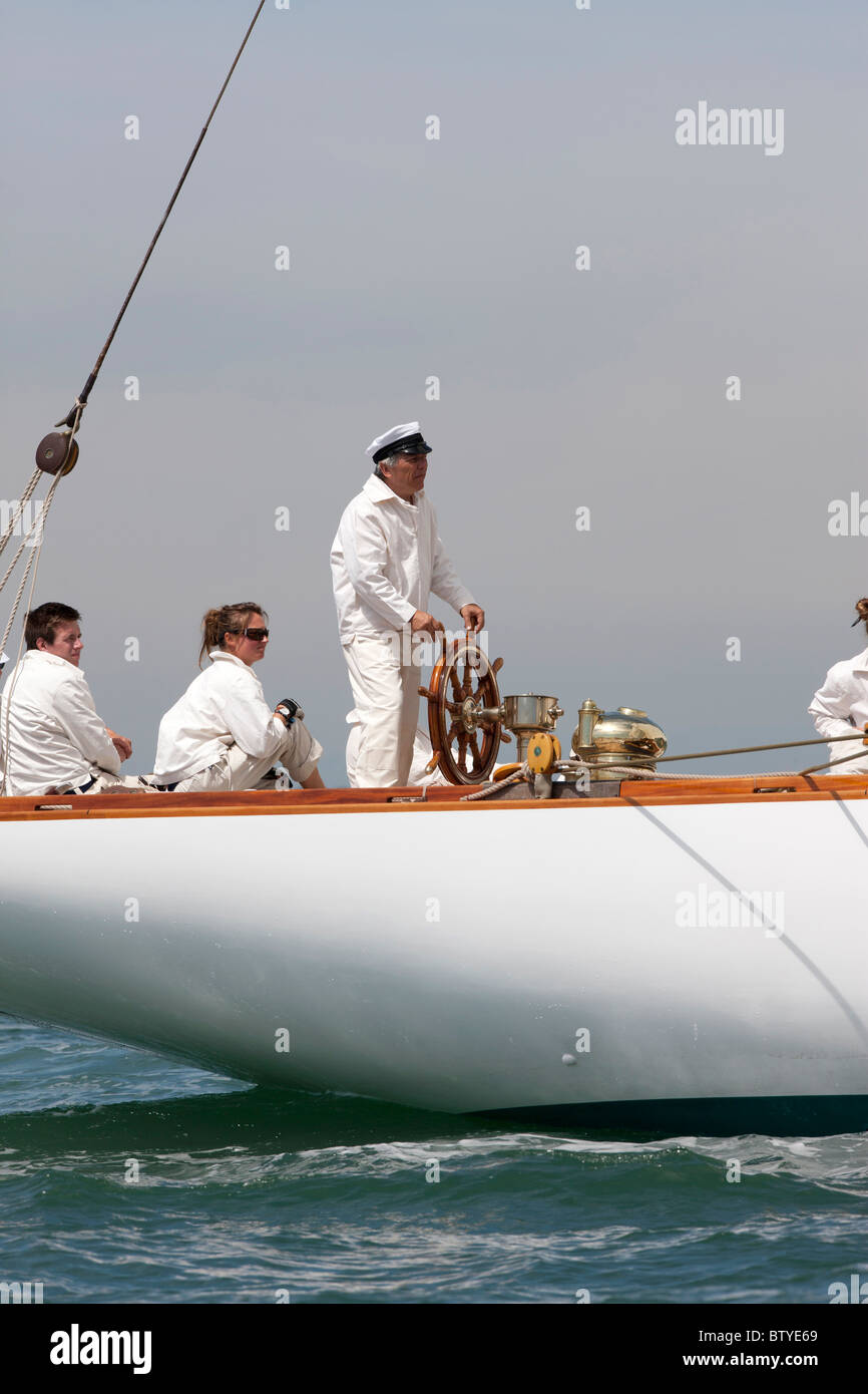 classic yachts racing in the Westward Cup Stock Photo - Alamy