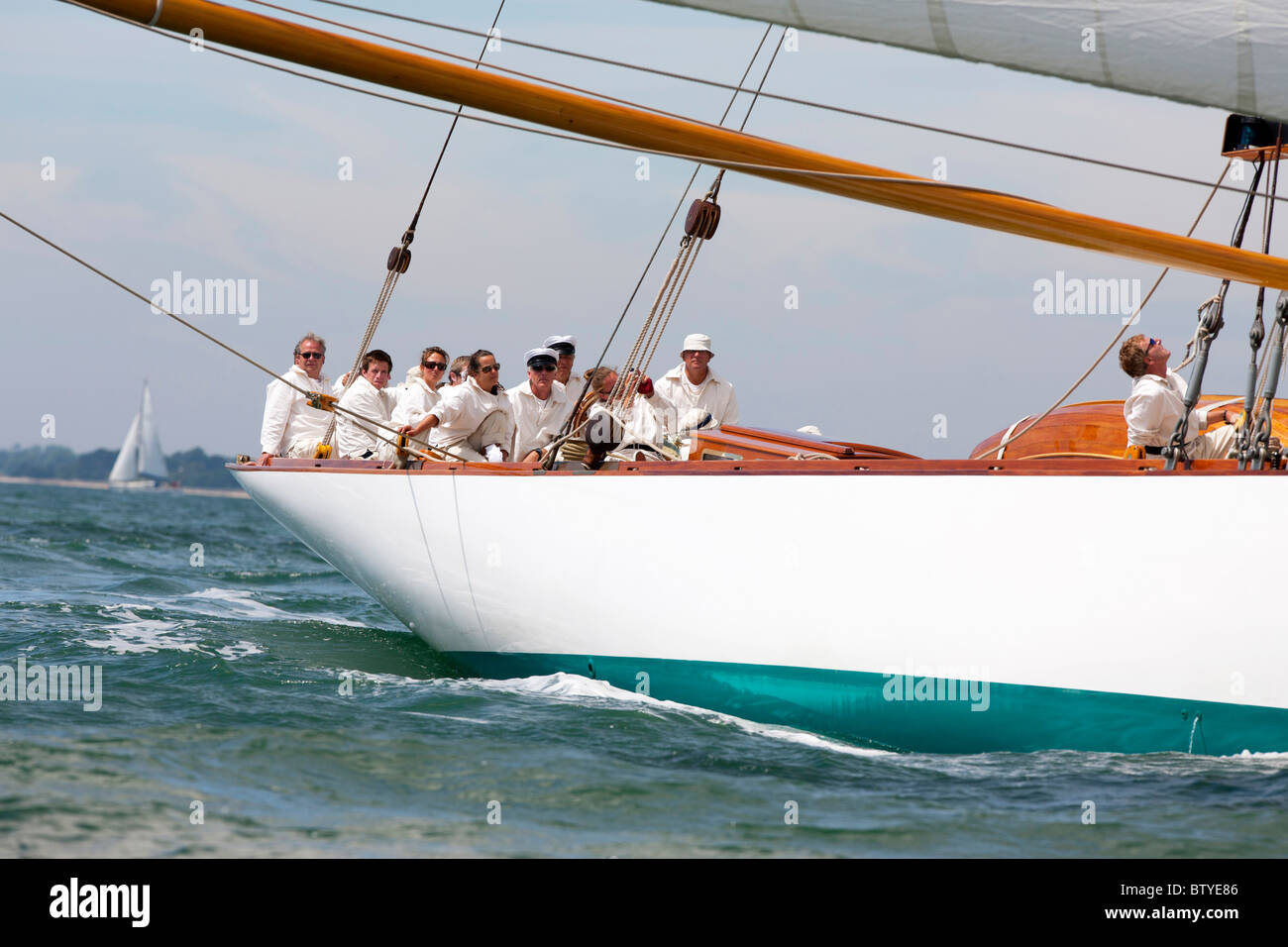 classic yachts racing in the Westward Cup Stock Photo - Alamy