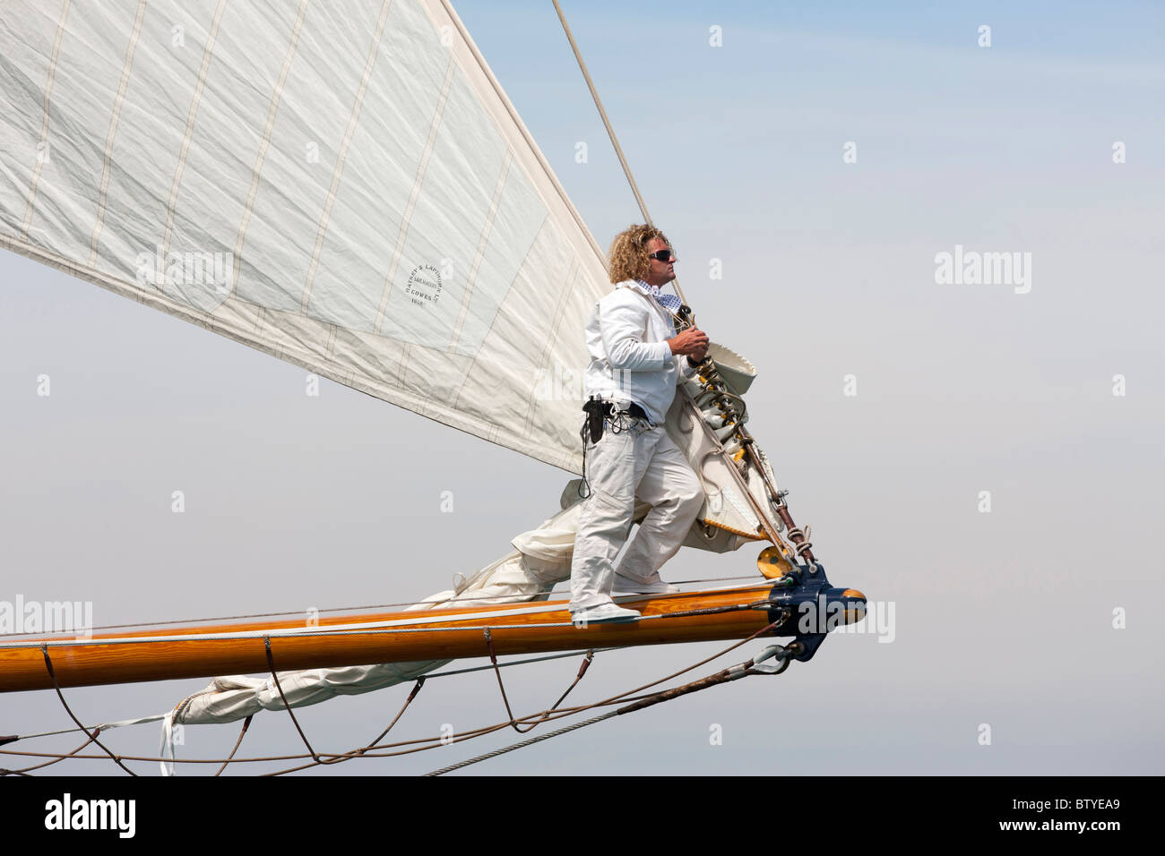 classic yachts racing in the Westward Cup Stock Photo - Alamy