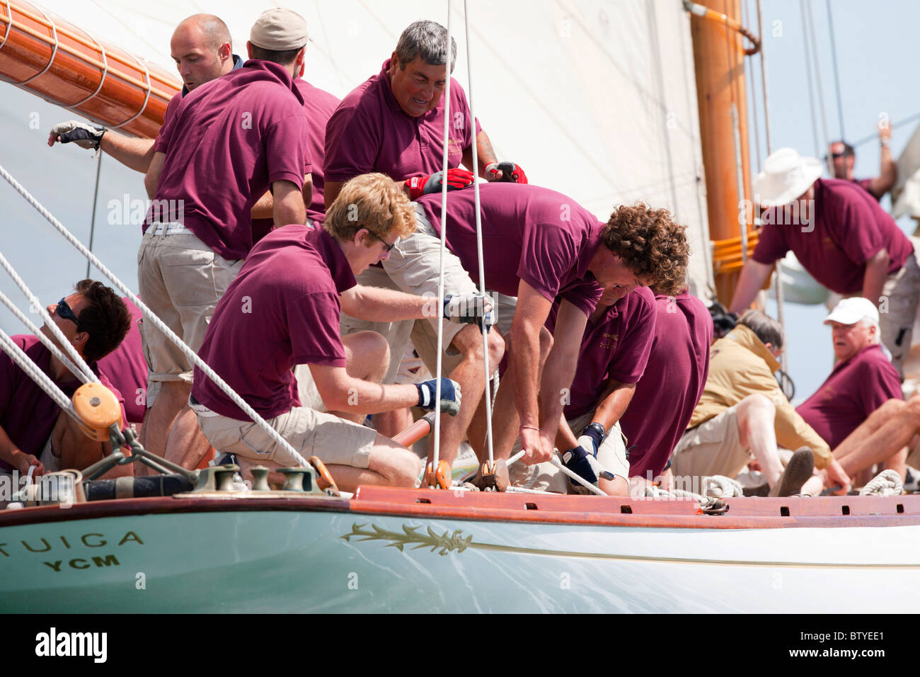 classic yachts racing in the Westward Cup Stock Photo - Alamy