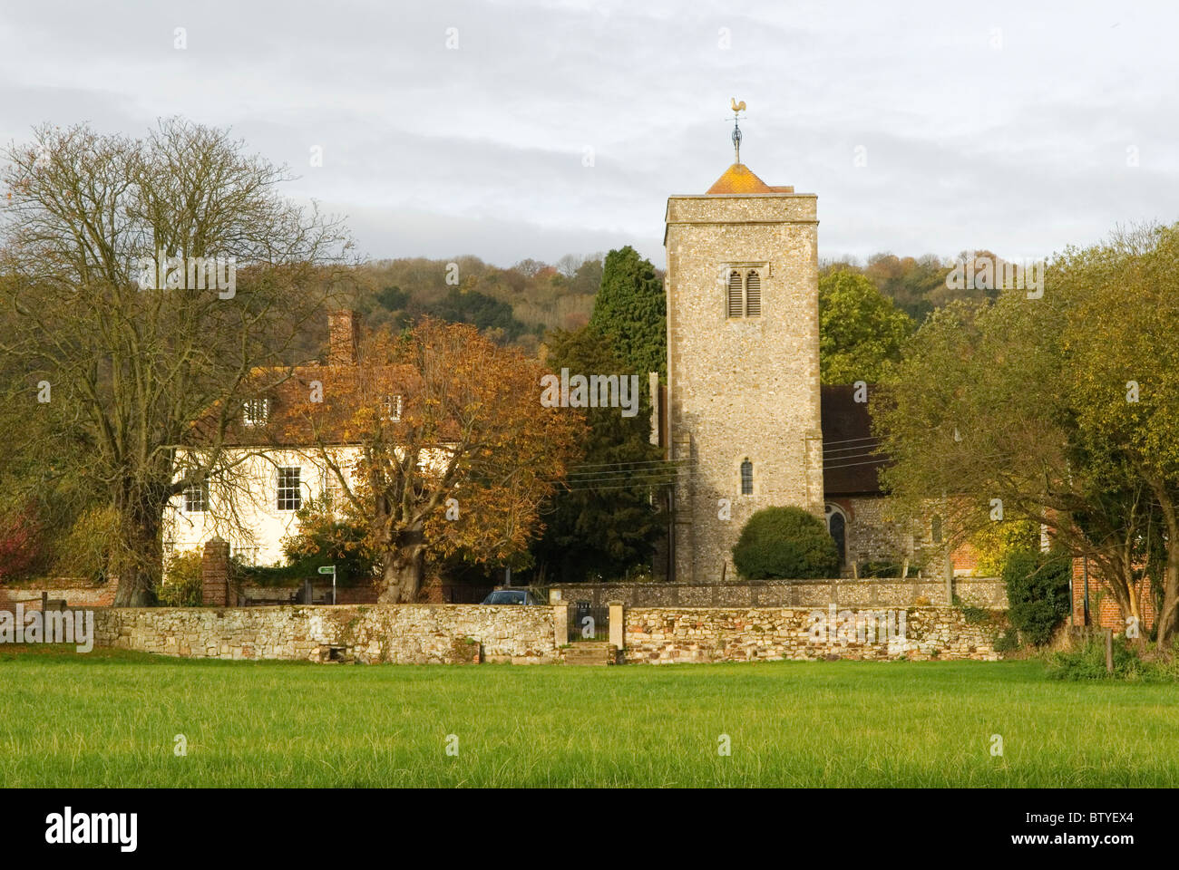 Trottiscliffe village church Kent UK. St Peter and St Paul near West ...