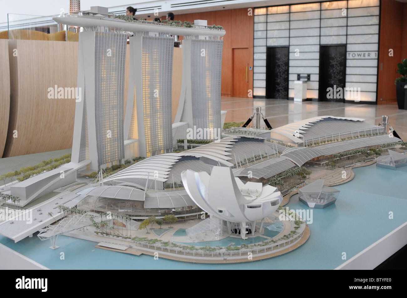 Scale model of the Marina Bay Sands complex Stock Photo - Alamy