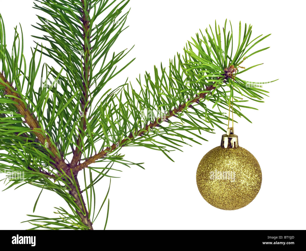 Gold Christmas ball Stock Photo - Alamy