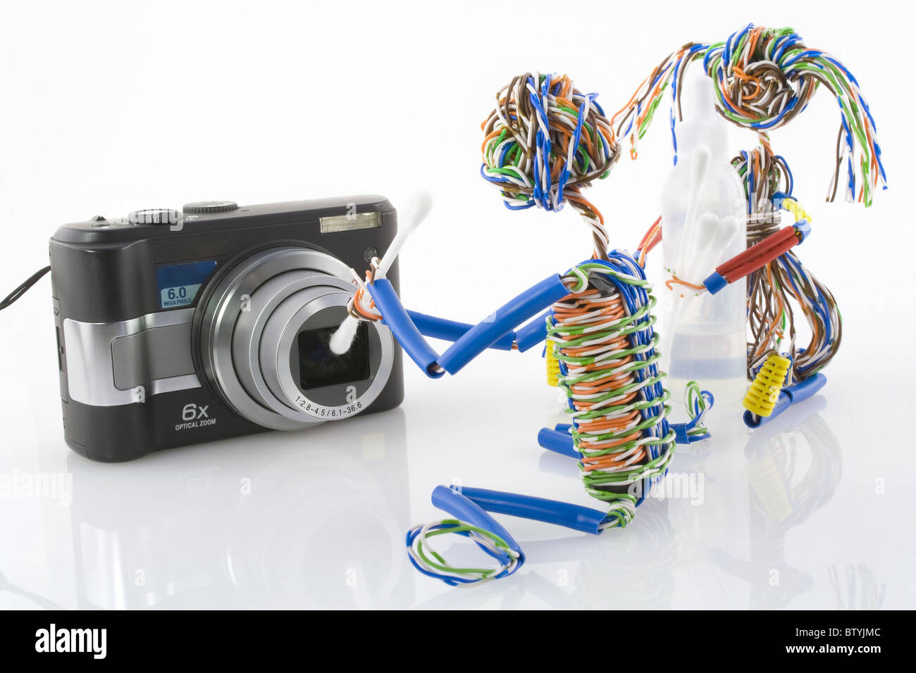 Cleaning of compact optics Stock Photo - Alamy