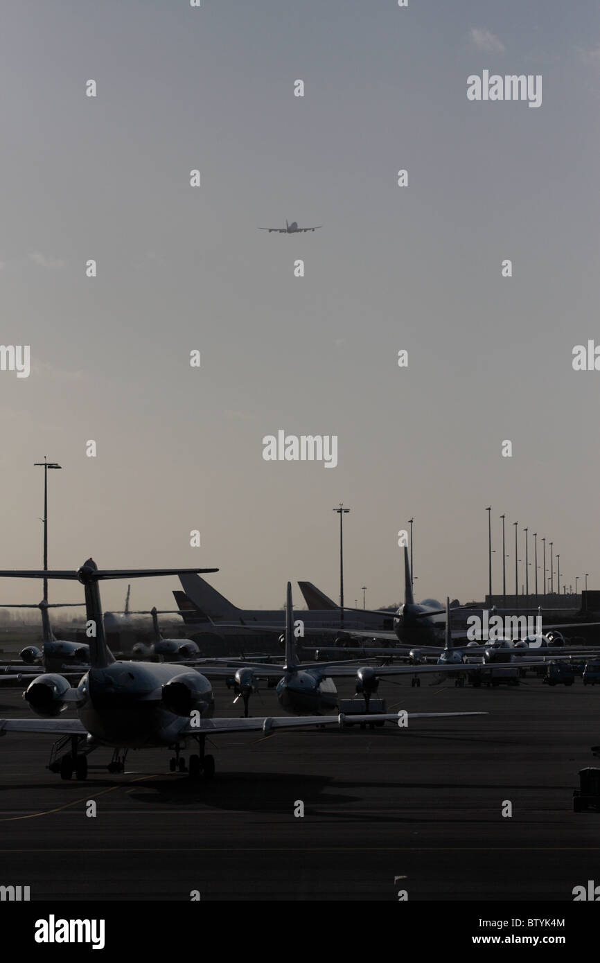 aircrafts on busy airport Stock Photo - Alamy