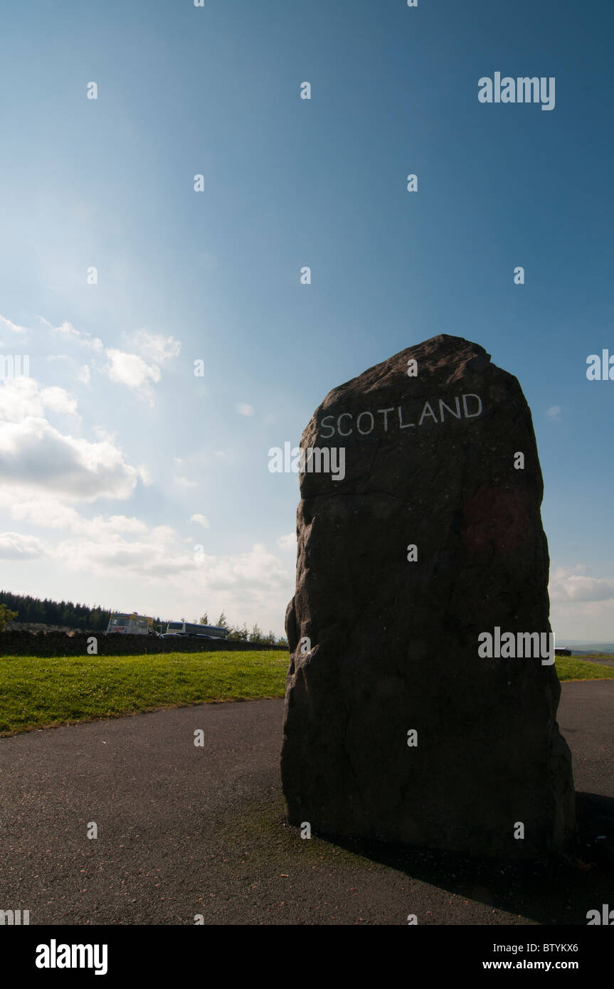 Scotland marker at Carter Bar, crossing point between Scotland and ...