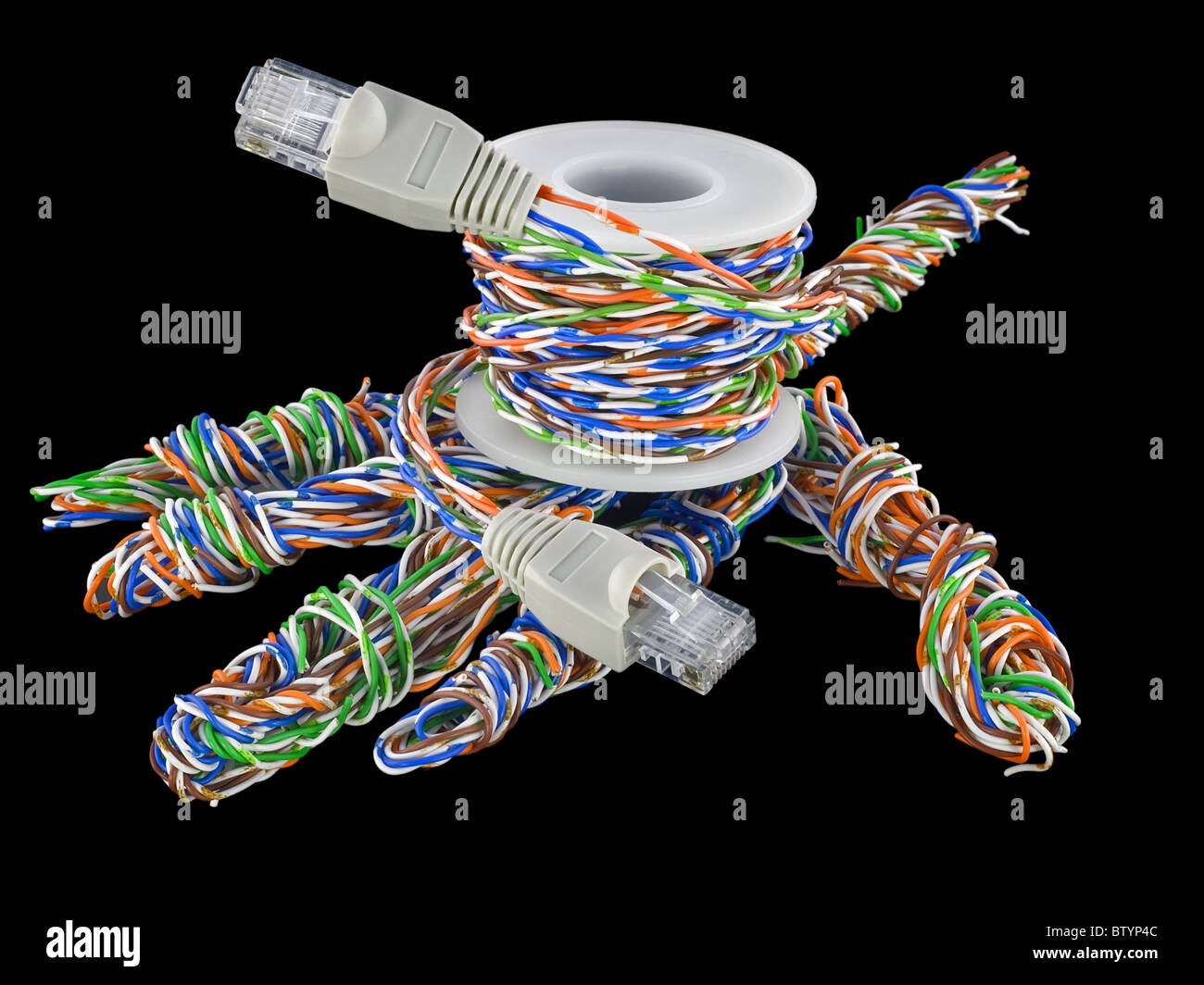 Stilised hand and internet cable Stock Photo - Alamy