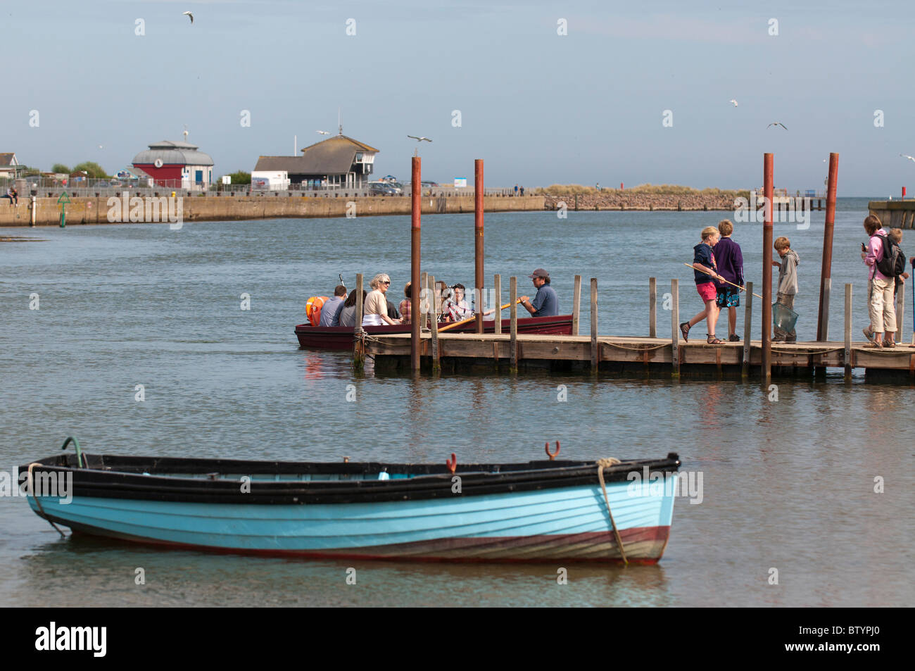 Rowing boat ferry between Southwold and Warbleswick on the River Blyth ...