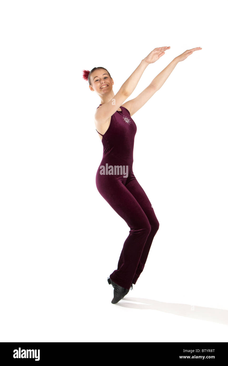 Studio shot of beautiful young girl in tap dancing costume Stock Photo ...