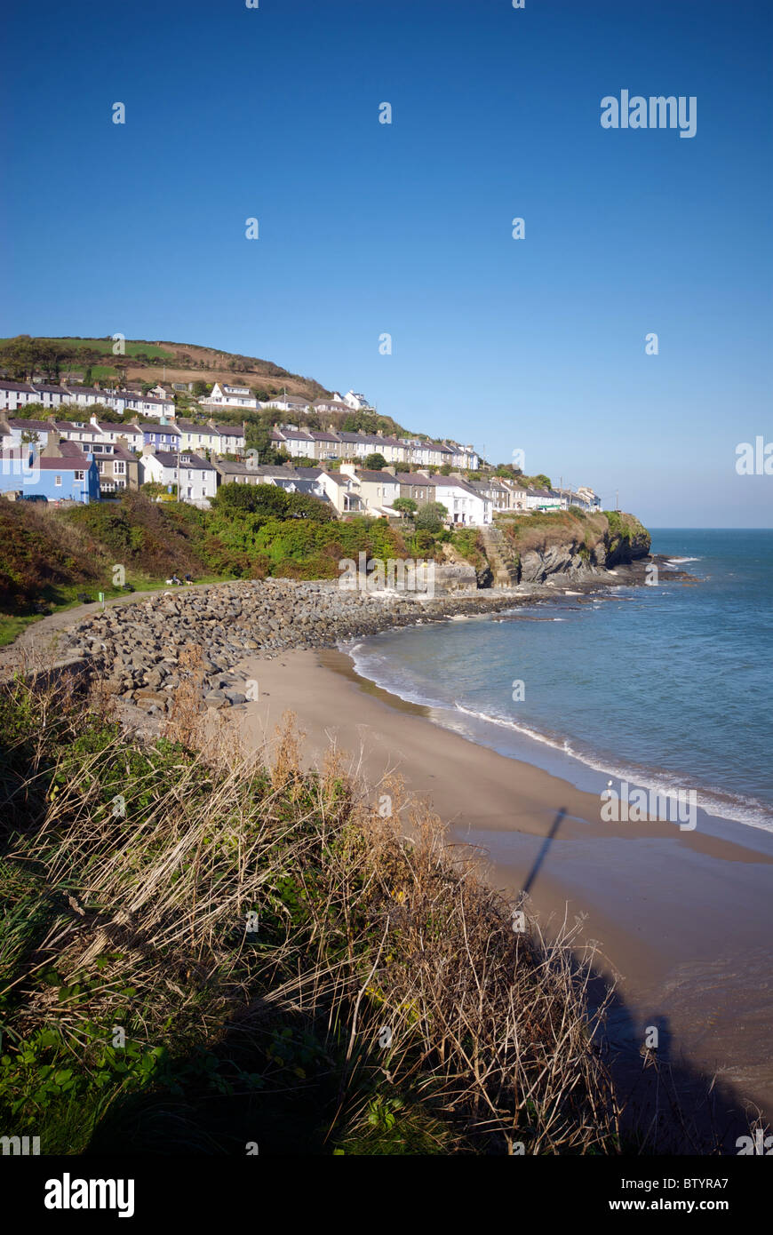 New Quay Harbor Harbour Cardigan Bay Wales UK Sea Beach Stock Photo - Alamy