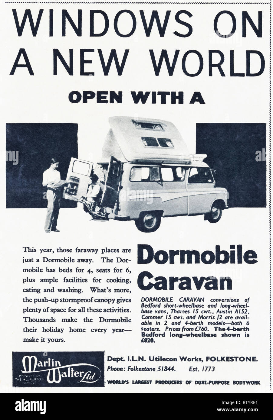 Caravan holiday 1960s hi-res stock photography and images - Alamy