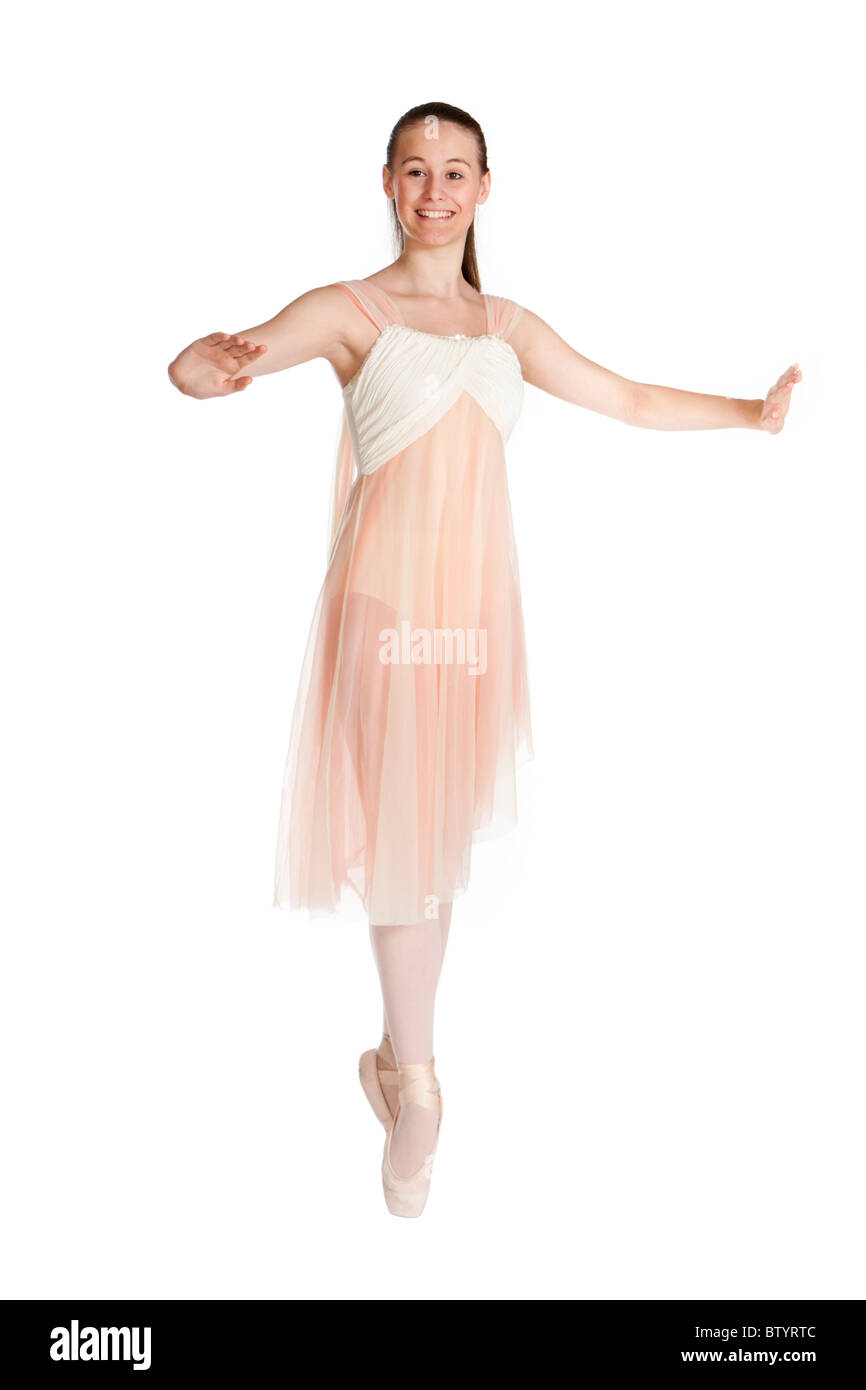 Studio shot of beautiful young ballet dancer Stock Photo - Alamy