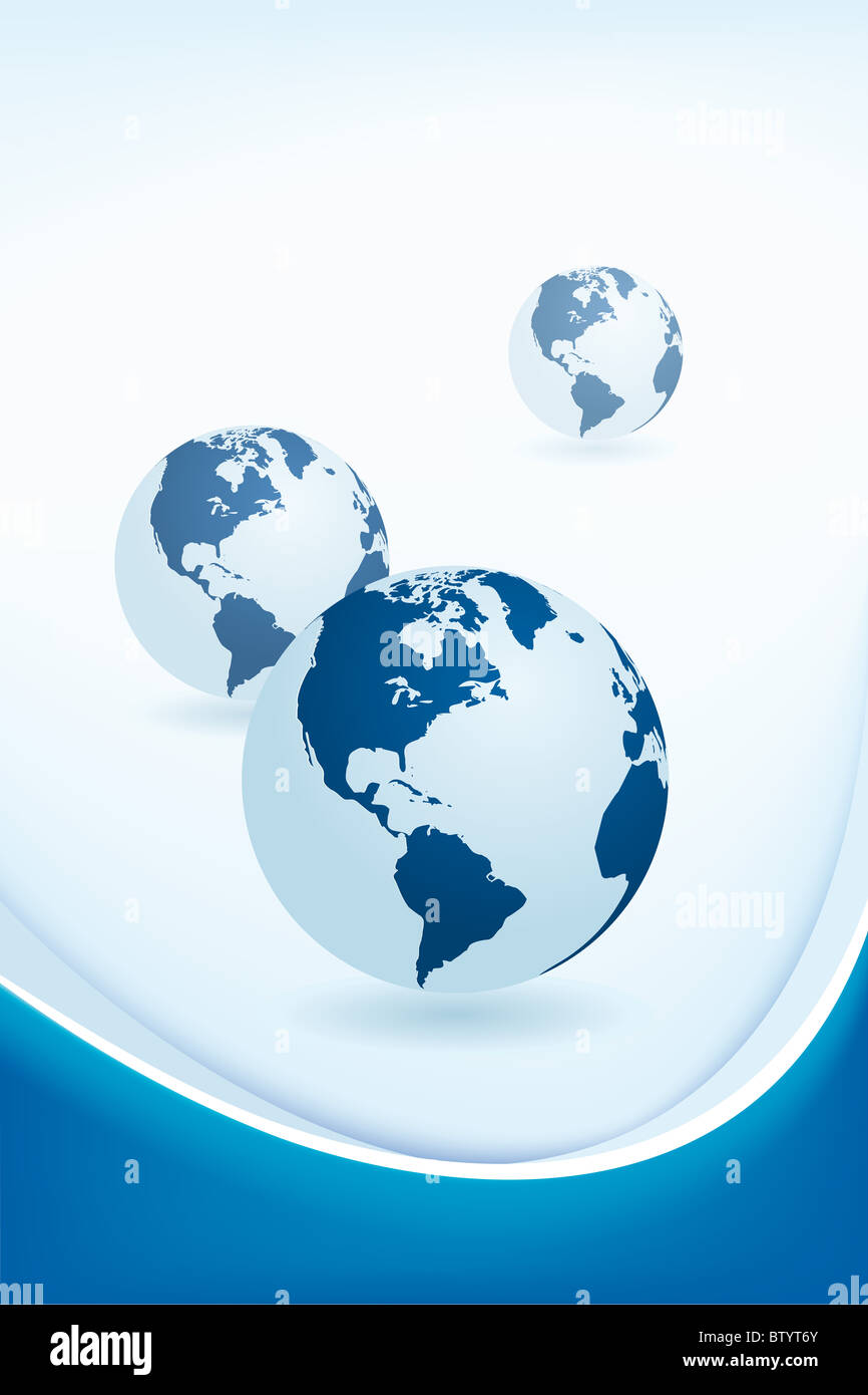 abstract background with Earth in blue color Stock Photo - Alamy