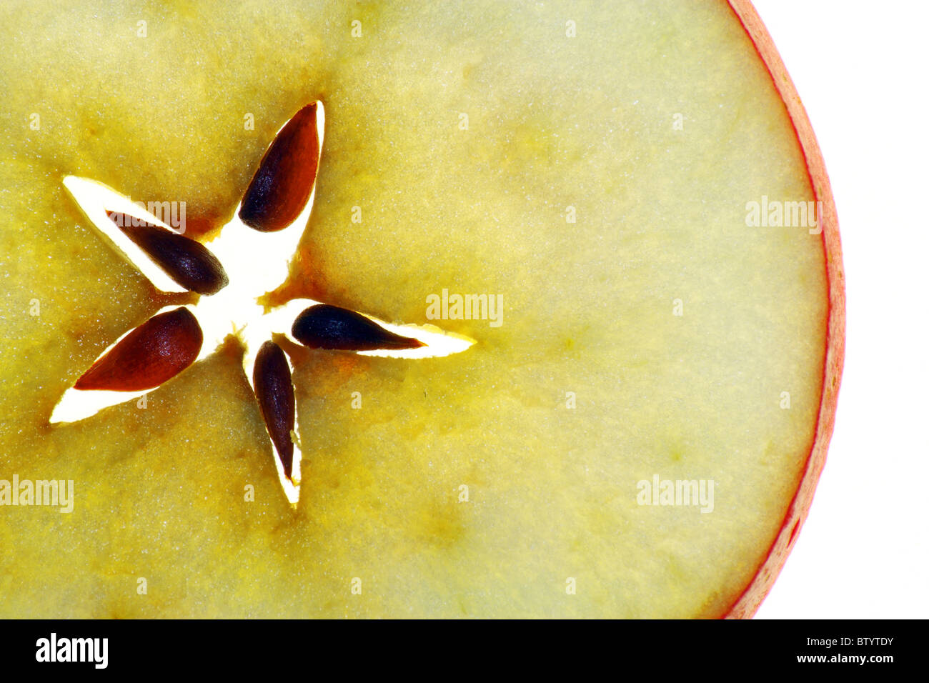 Translucent slice of an apple Stock Photo - Alamy