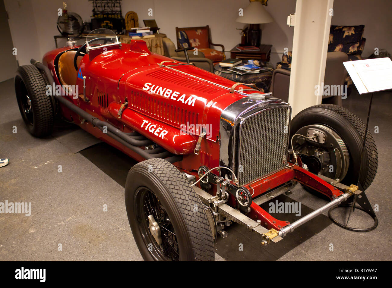 1925 Sunbeam Tiger World Land Speed record car at the Mallya Collection ...