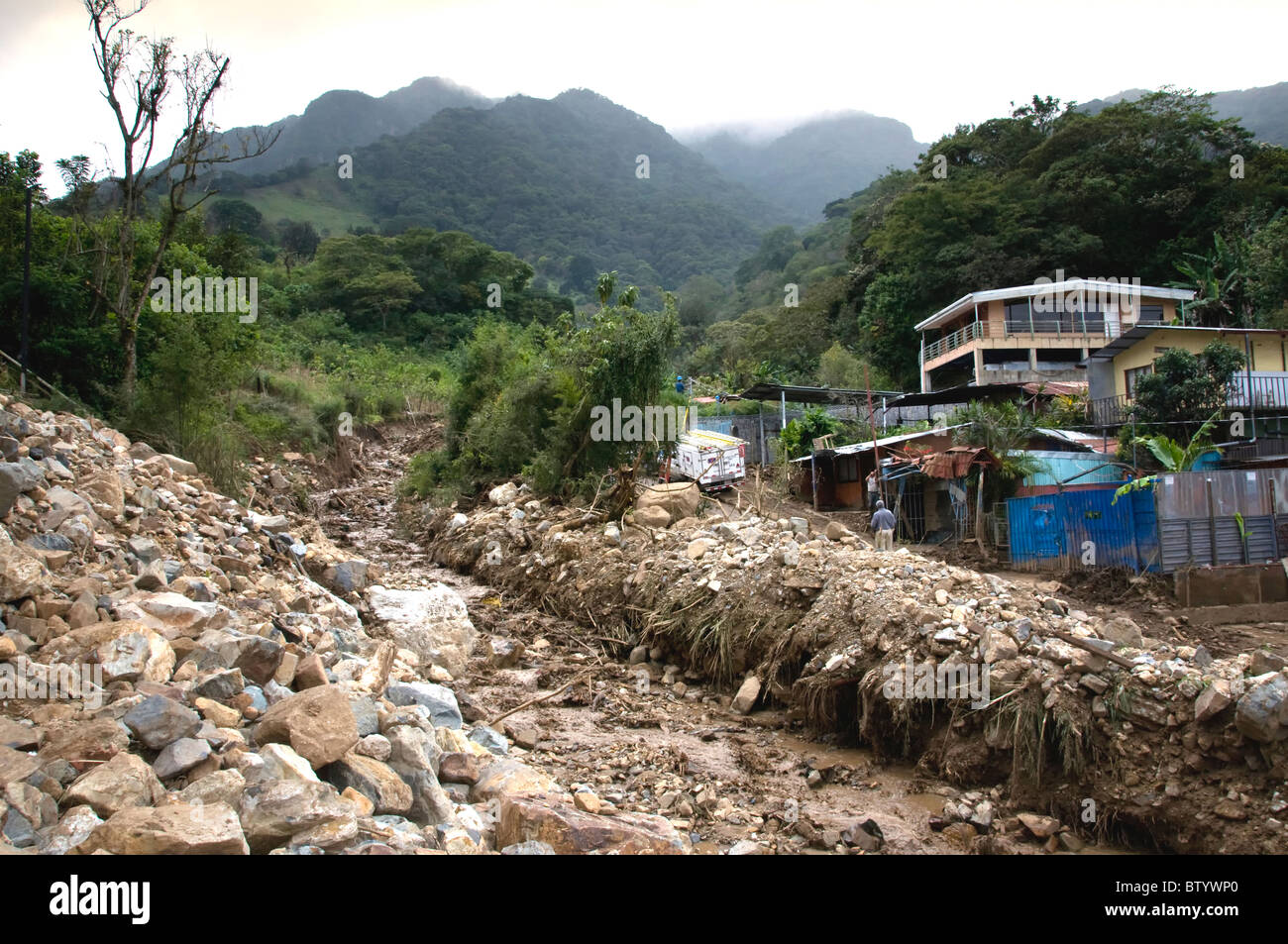Landslides and floods Escazu Central Valley Costa Rica, November 2010 ...