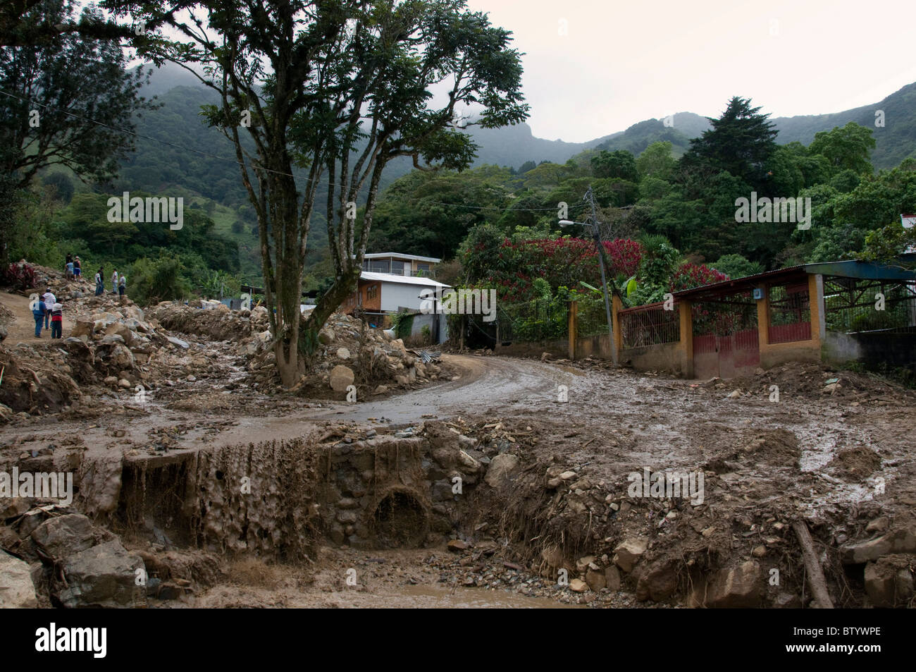 Landslides and floods Escazu Central Valley Costa Rica, November 2010 ...