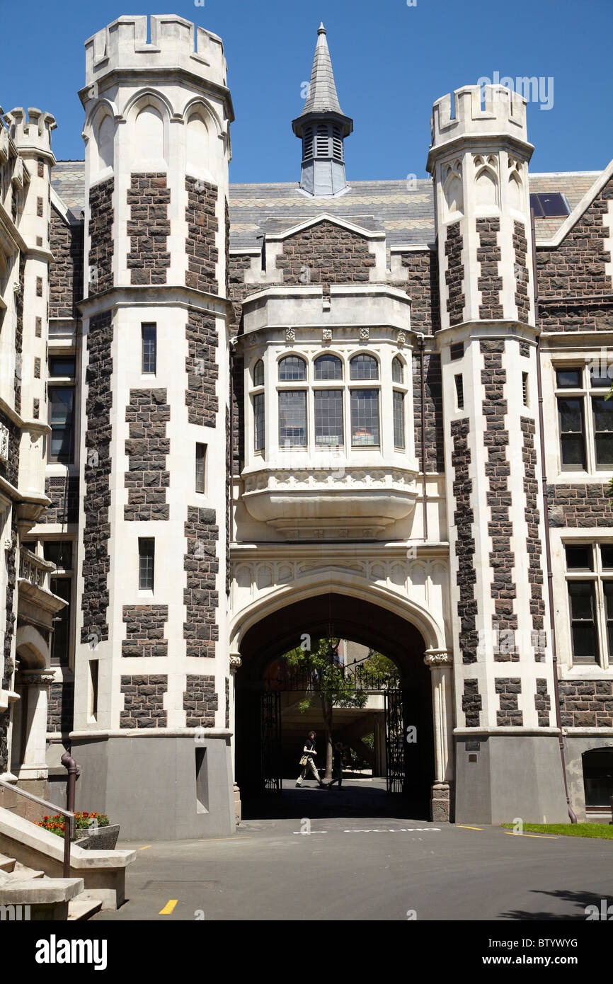 Marama Hall and Archway, University of Otago, Dunedin, South Island ...