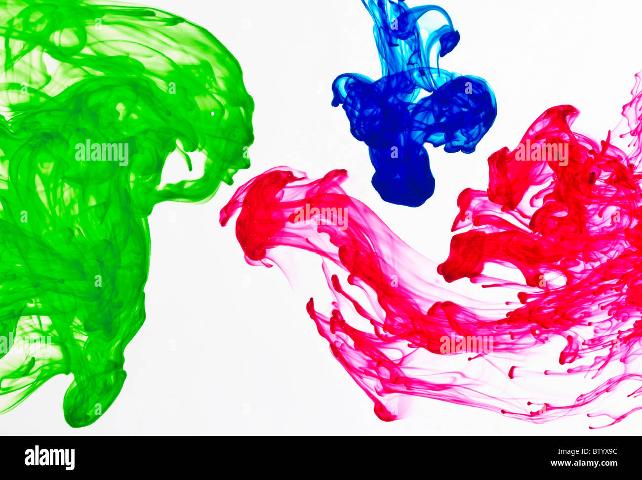 Colorful ink in water Stock Photo - Alamy