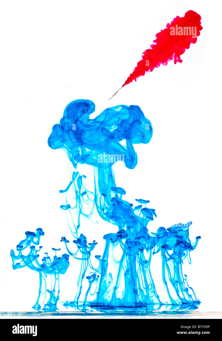 Colorful ink in water Stock Photo - Alamy