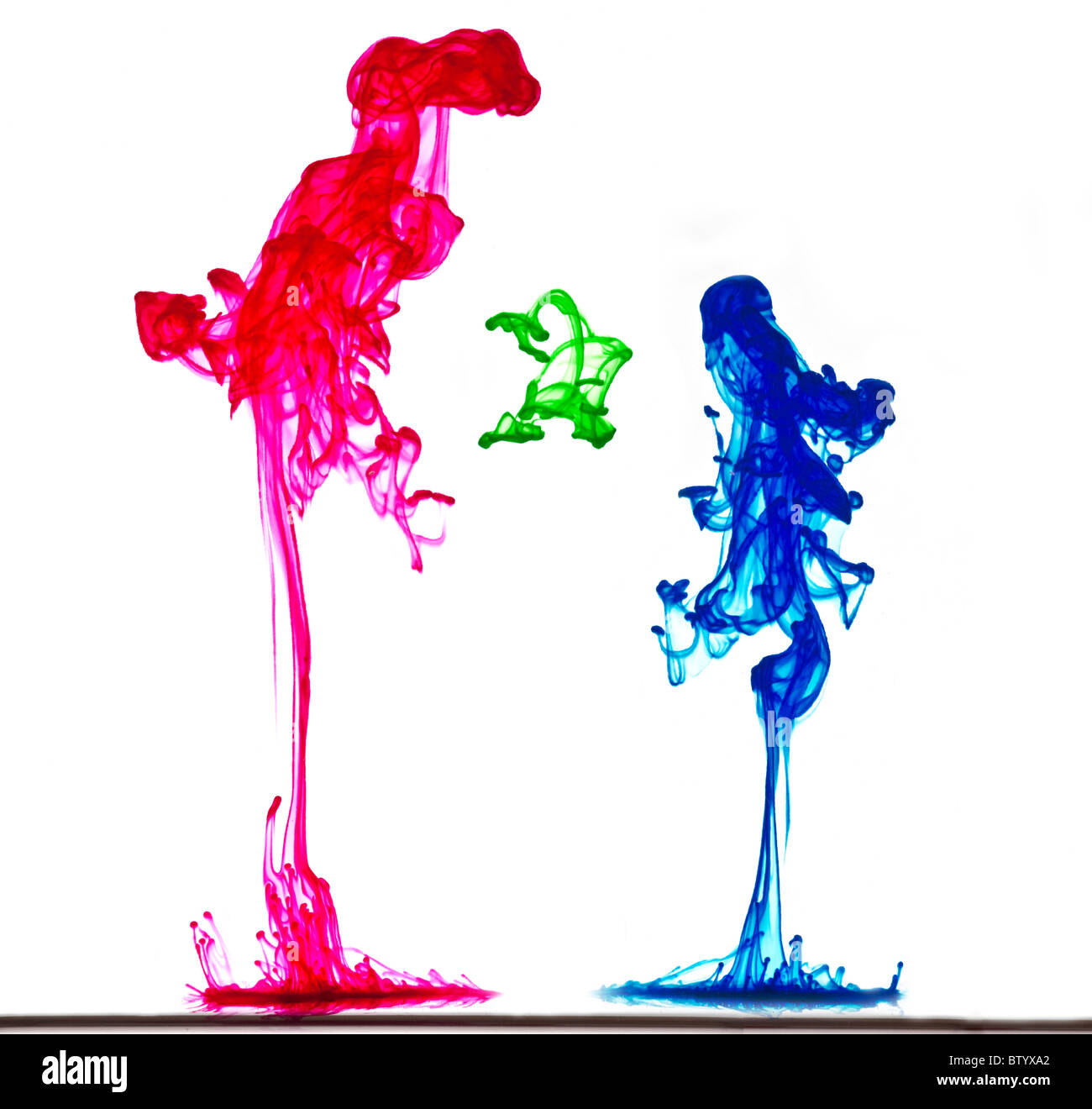 Colorful ink in water Stock Photo - Alamy