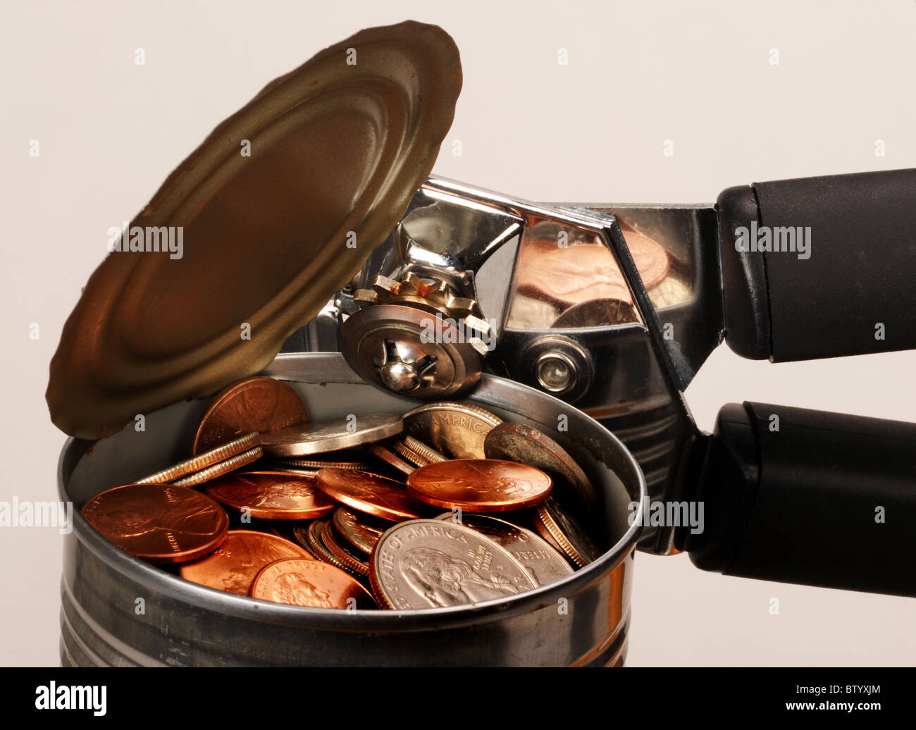 Money can hi-res stock photography and images - Alamy