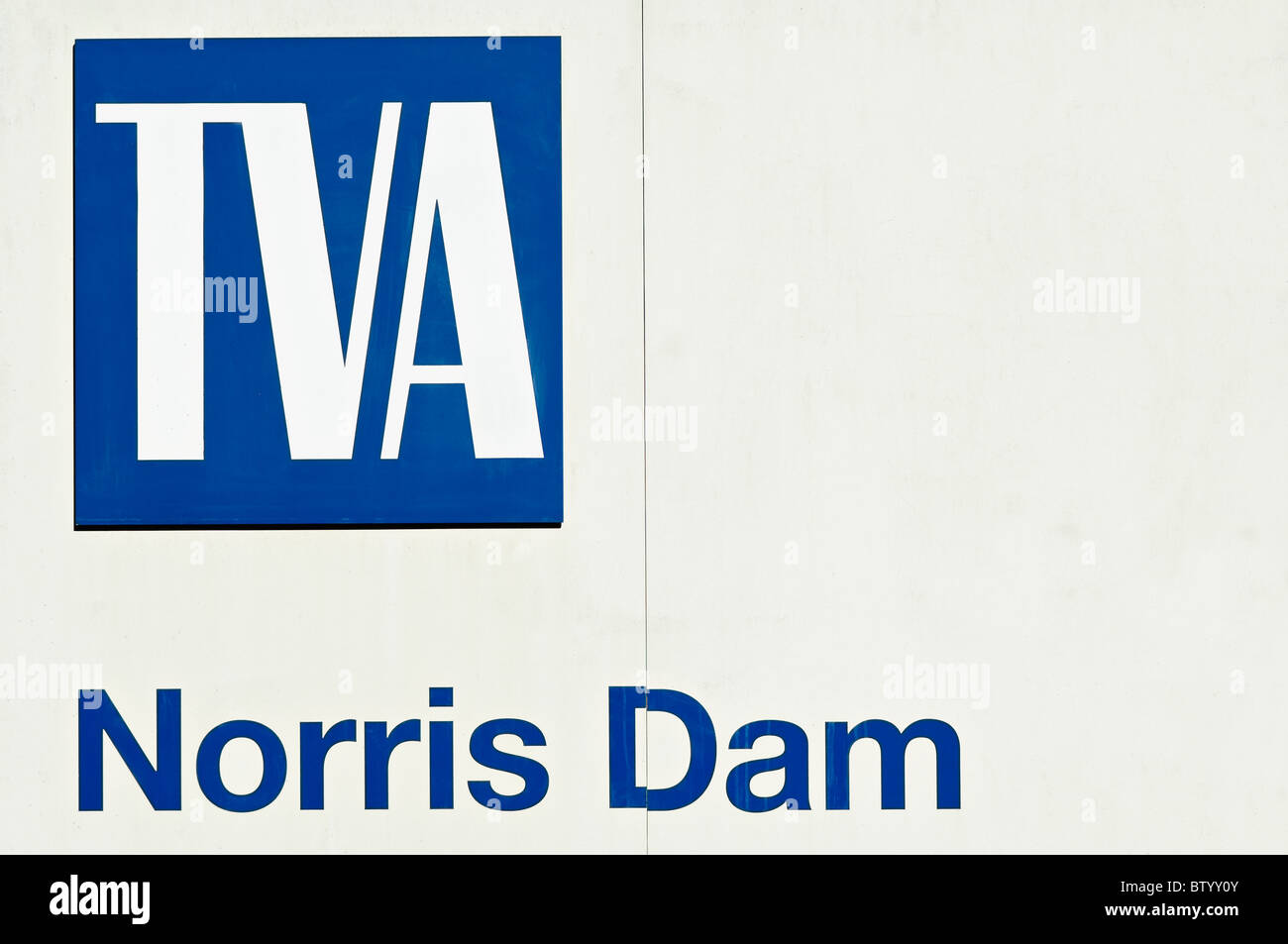 Sign for TVA Norris Dam in Campbell County, Tennessee Stock Photo - Alamy