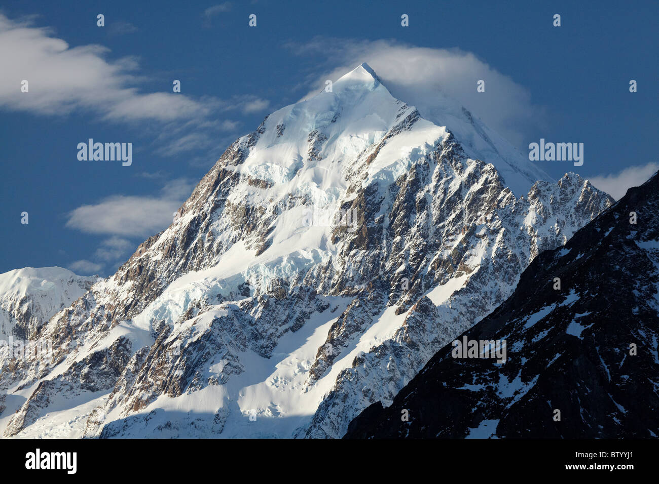 Snow Cap Mountain New Zealand High Resolution Stock Photography and ...