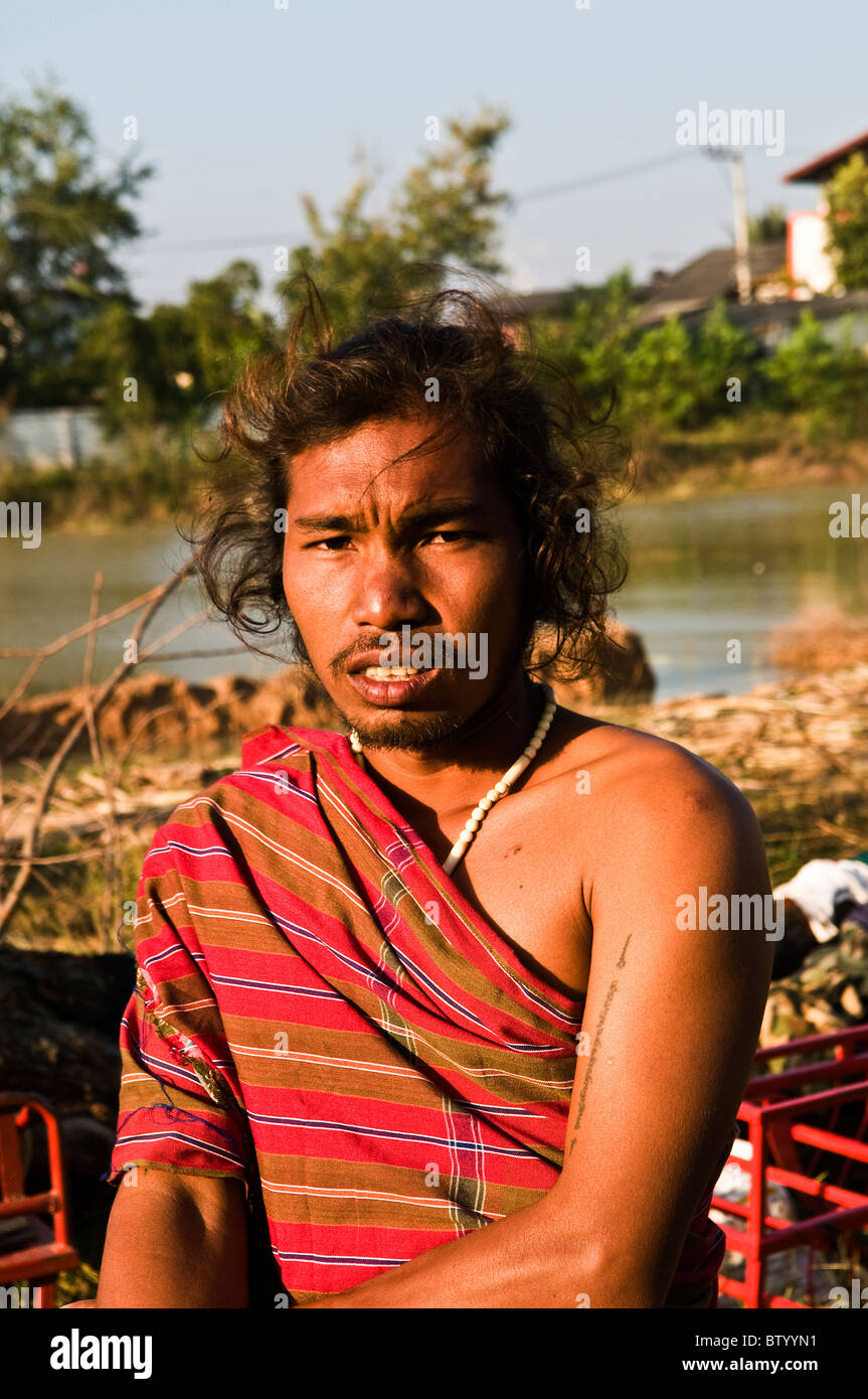 Portrait of a tribal mahout from Isan Stock Photo - Alamy