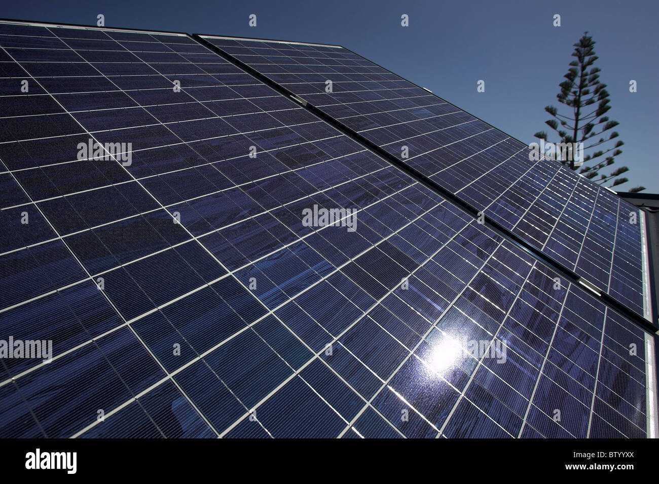 Photovoltaic solar panels on a house in Nelson, the city with New ...