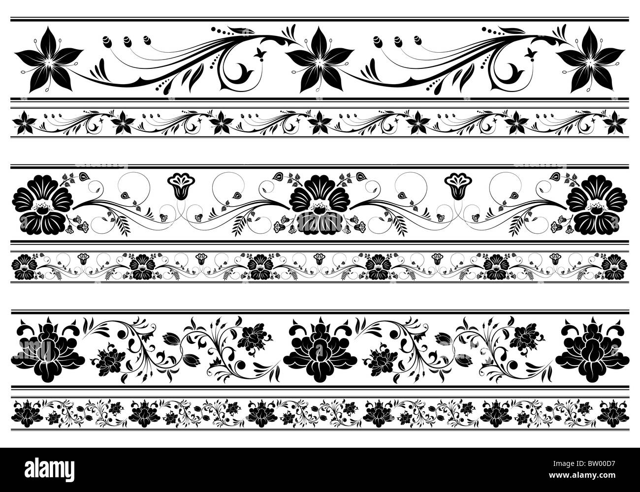 Collect Floral border, element for design, vector illustration Stock ...