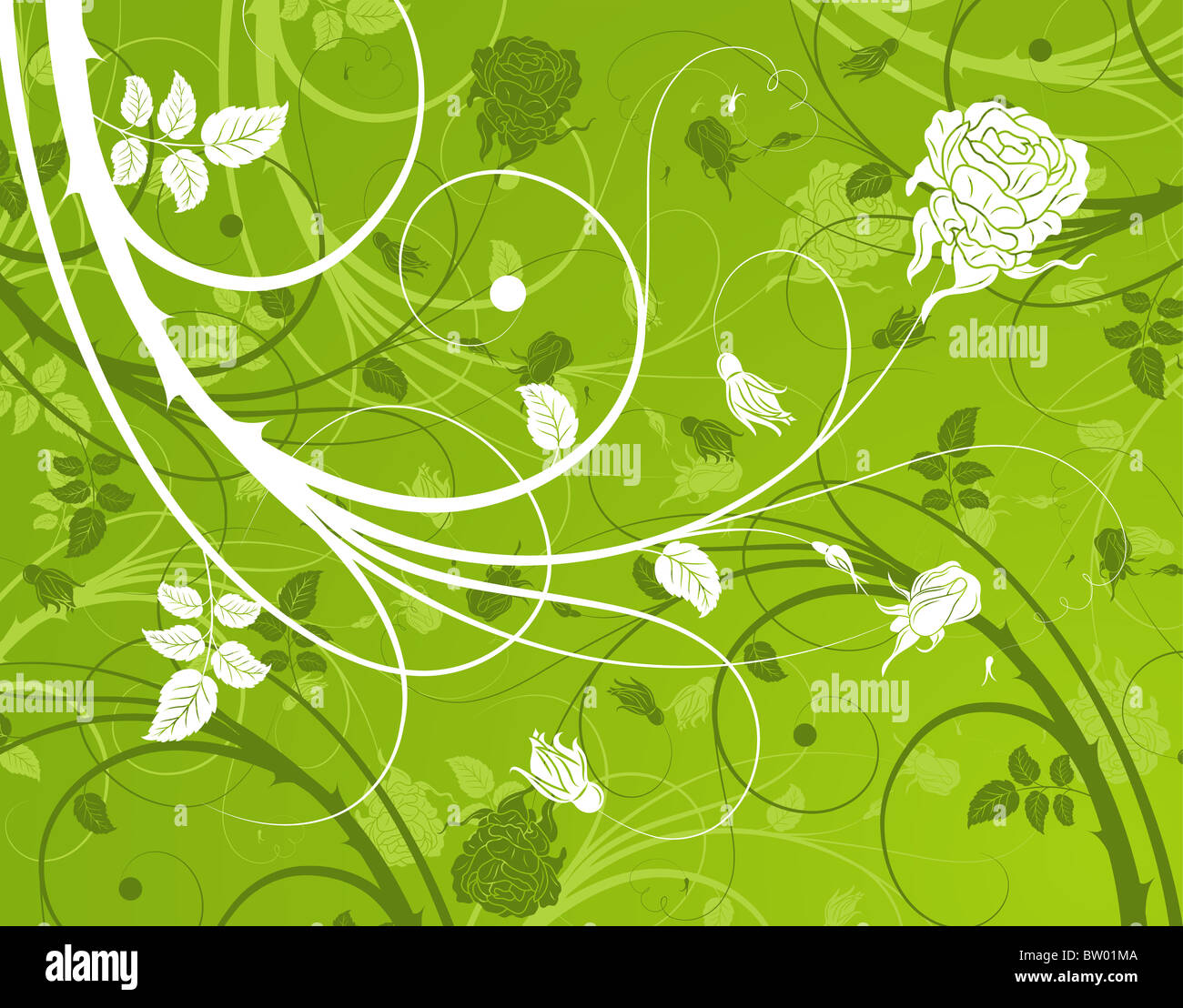 Floral background with rose, element for design, vector illustration ...