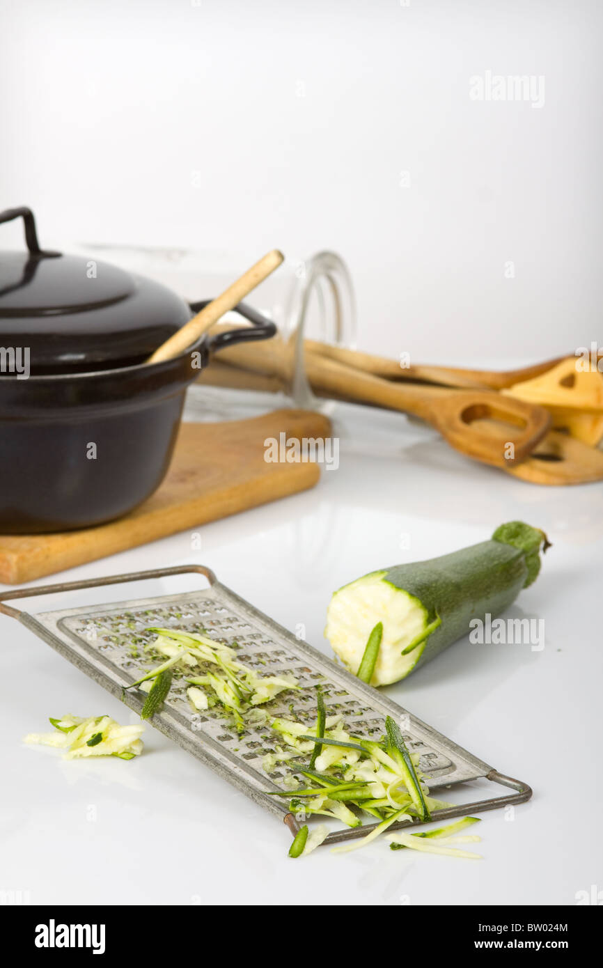 zucchini and grater Stock Photo - Alamy