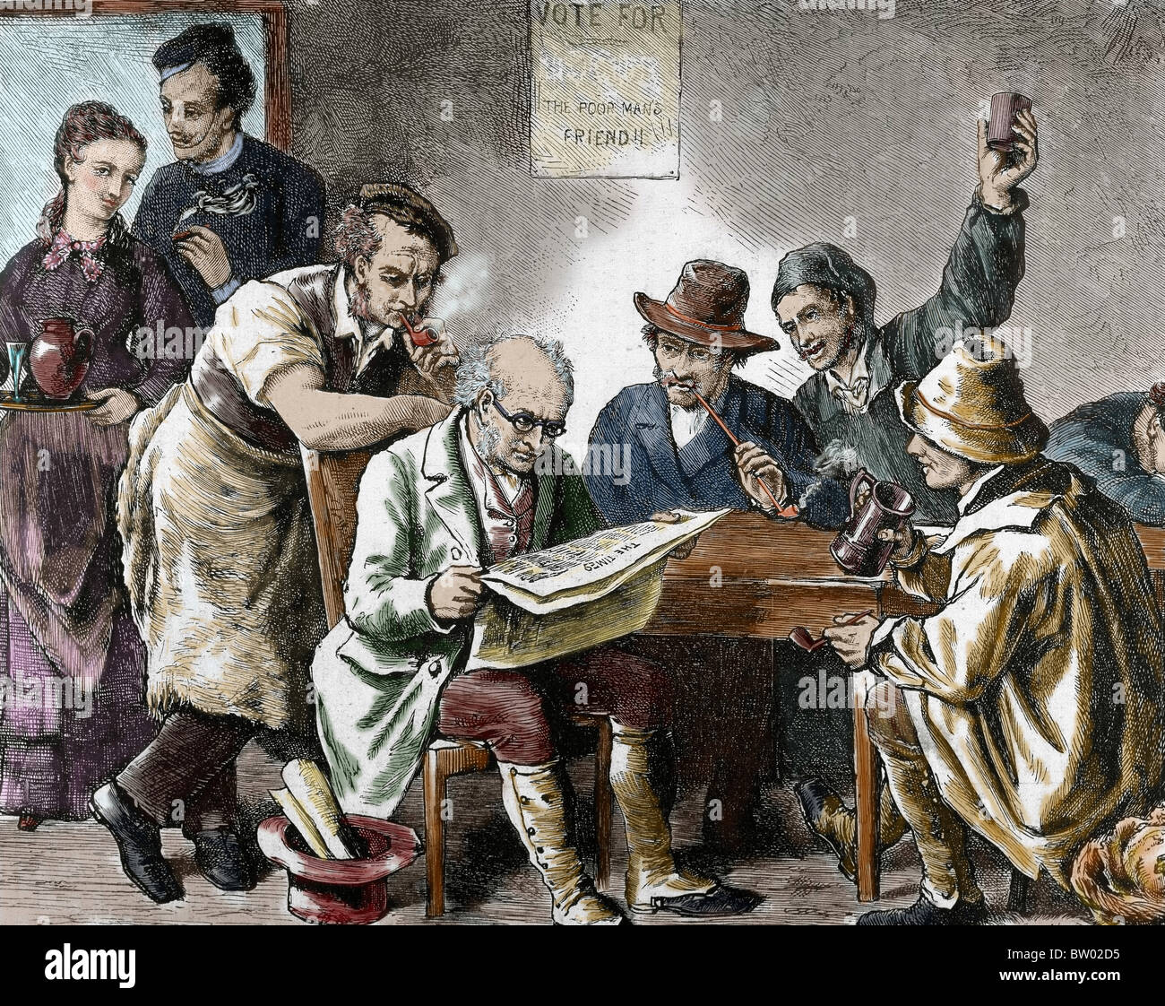 Woman Reading Newspaper Painting