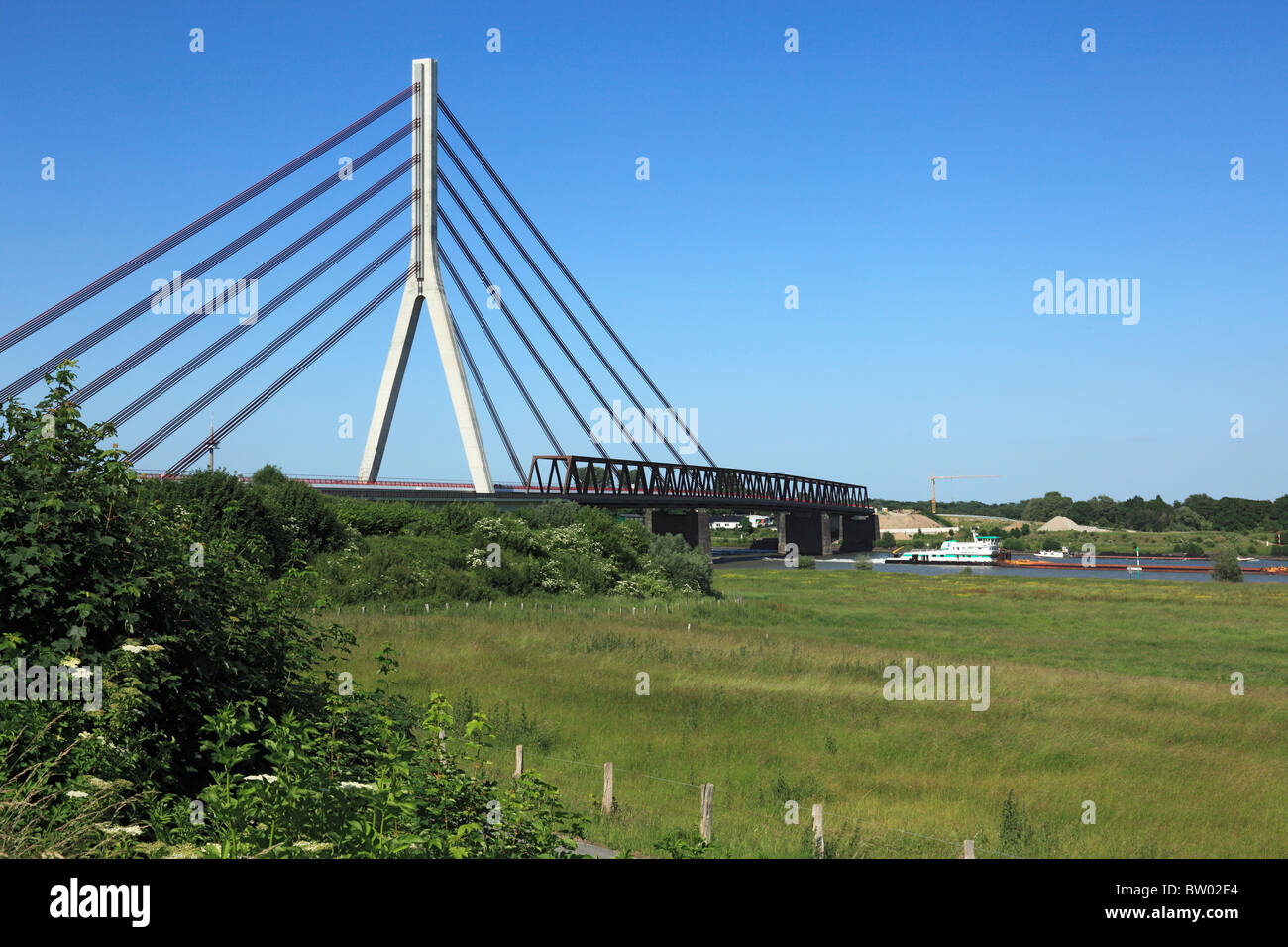 D-Wesel, Rhine, Lower Rhine, North Rhine-Westphalia, NRW, Niederrhein ...