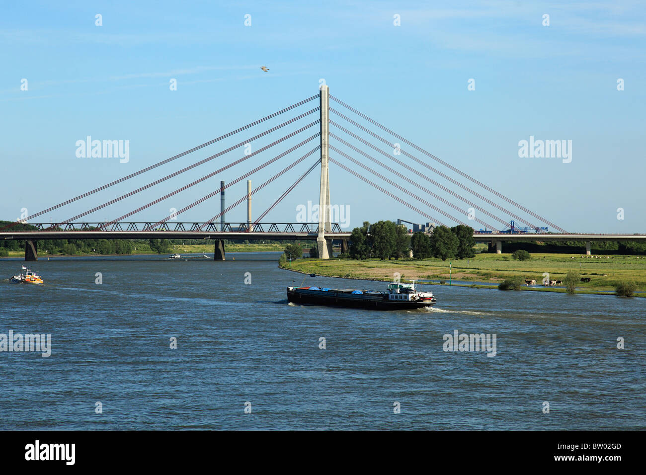 D-Wesel, Rhine, Lower Rhine, North Rhine-Westphalia, NRW, Niederrhein ...