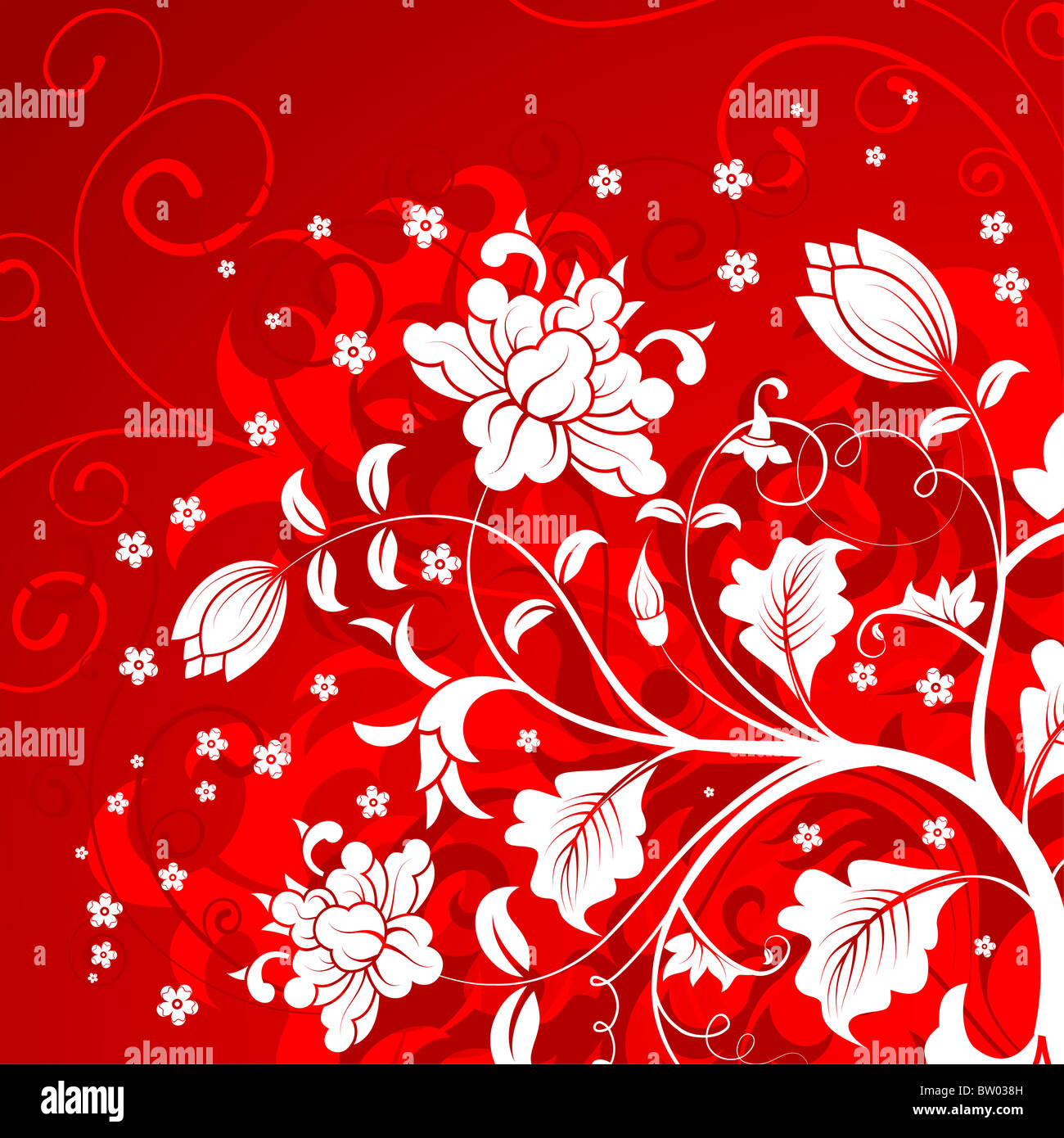 Flower background with bud, element for design, vector illustration ...