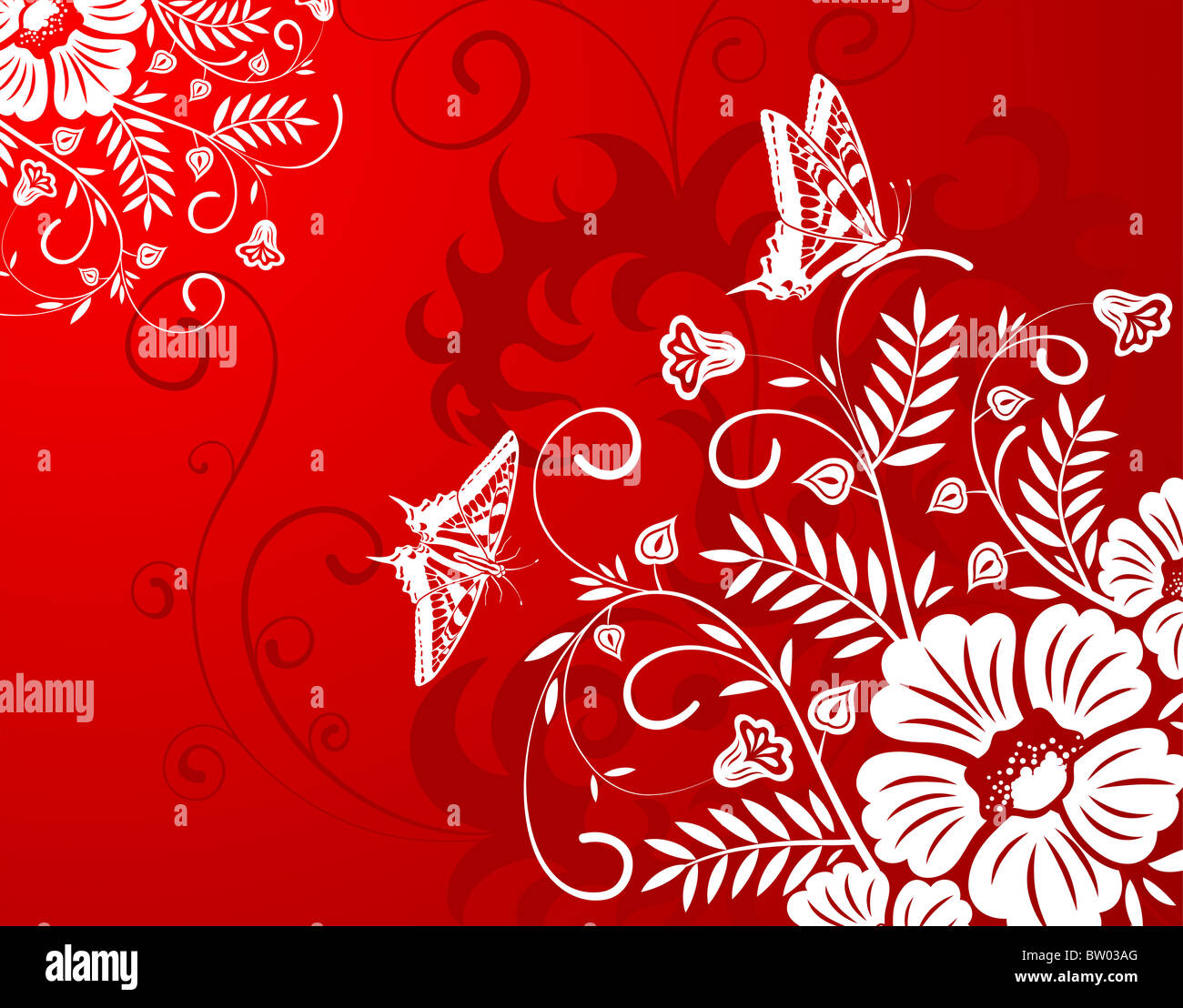 Floral Background with butterfly, element for design, vector ...