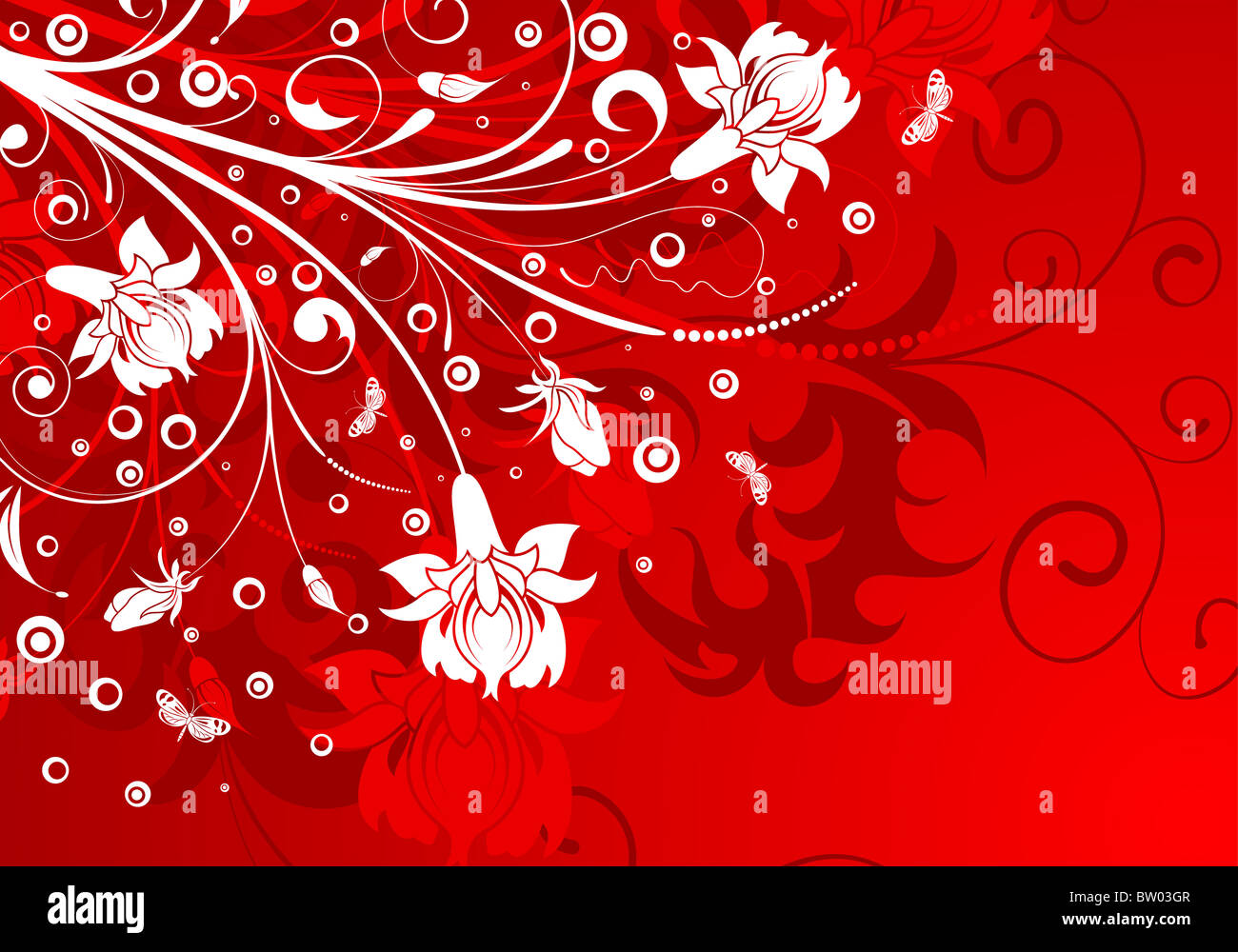 Flower background with butterfly, element for design, vector ...