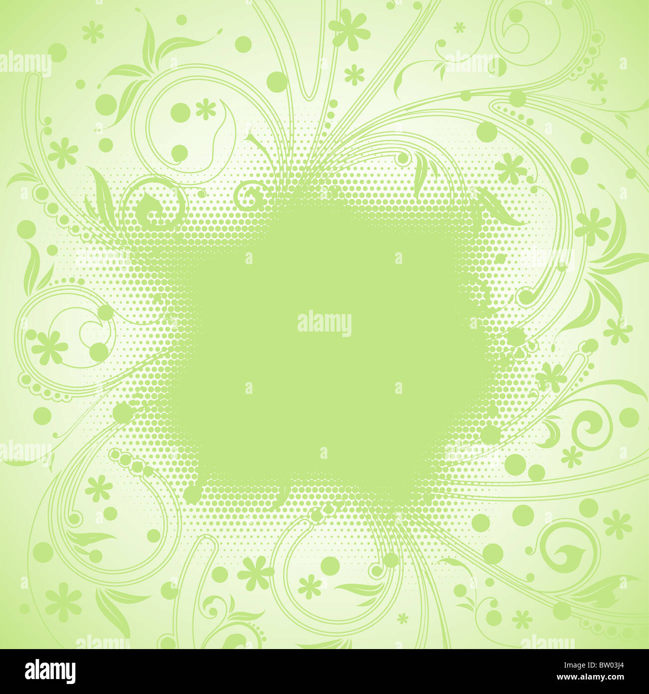 Halftone floral background with dot, element for design, vector ...