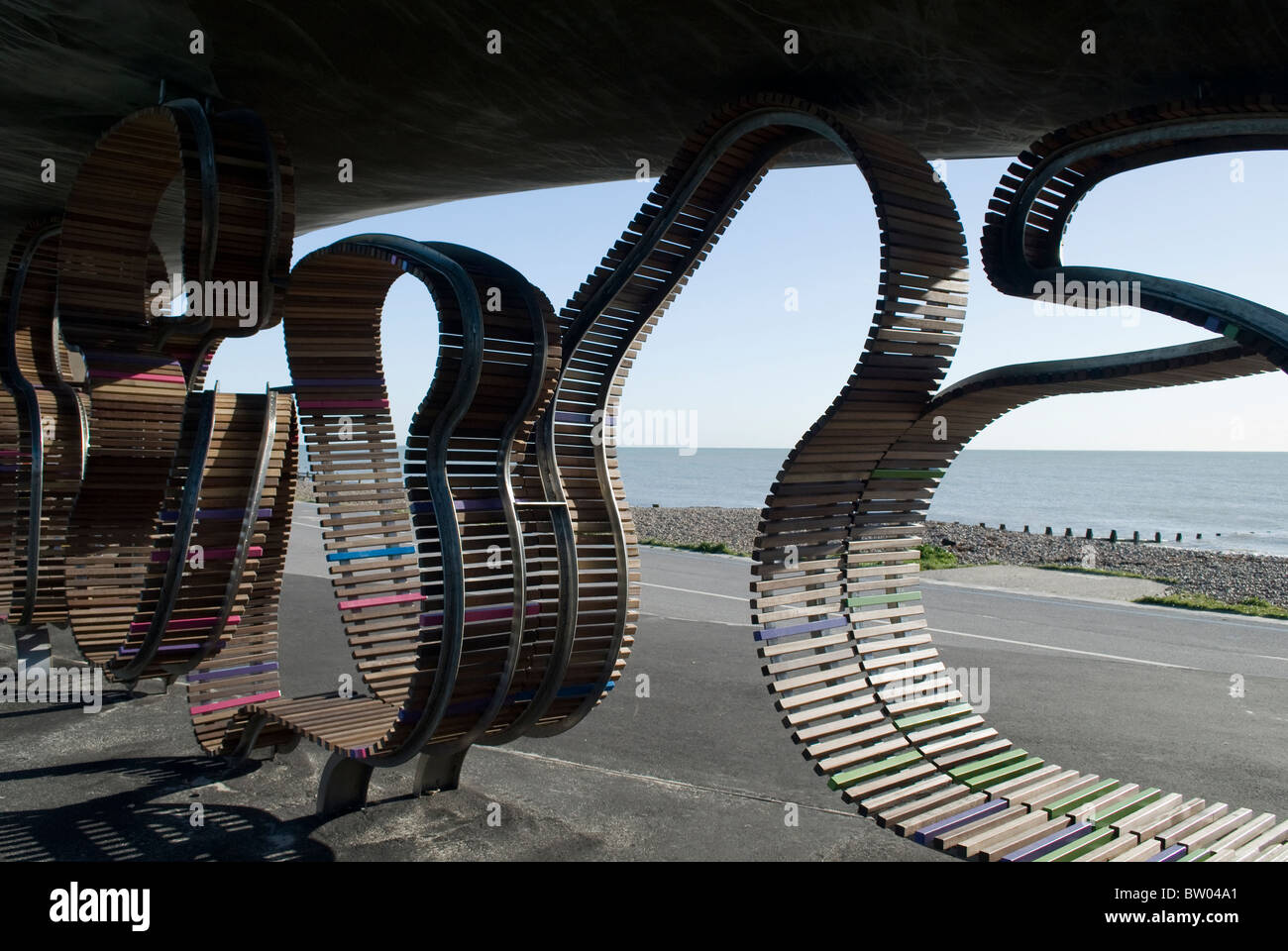 Littlehampton seafront bench hi-res stock photography and images - Alamy