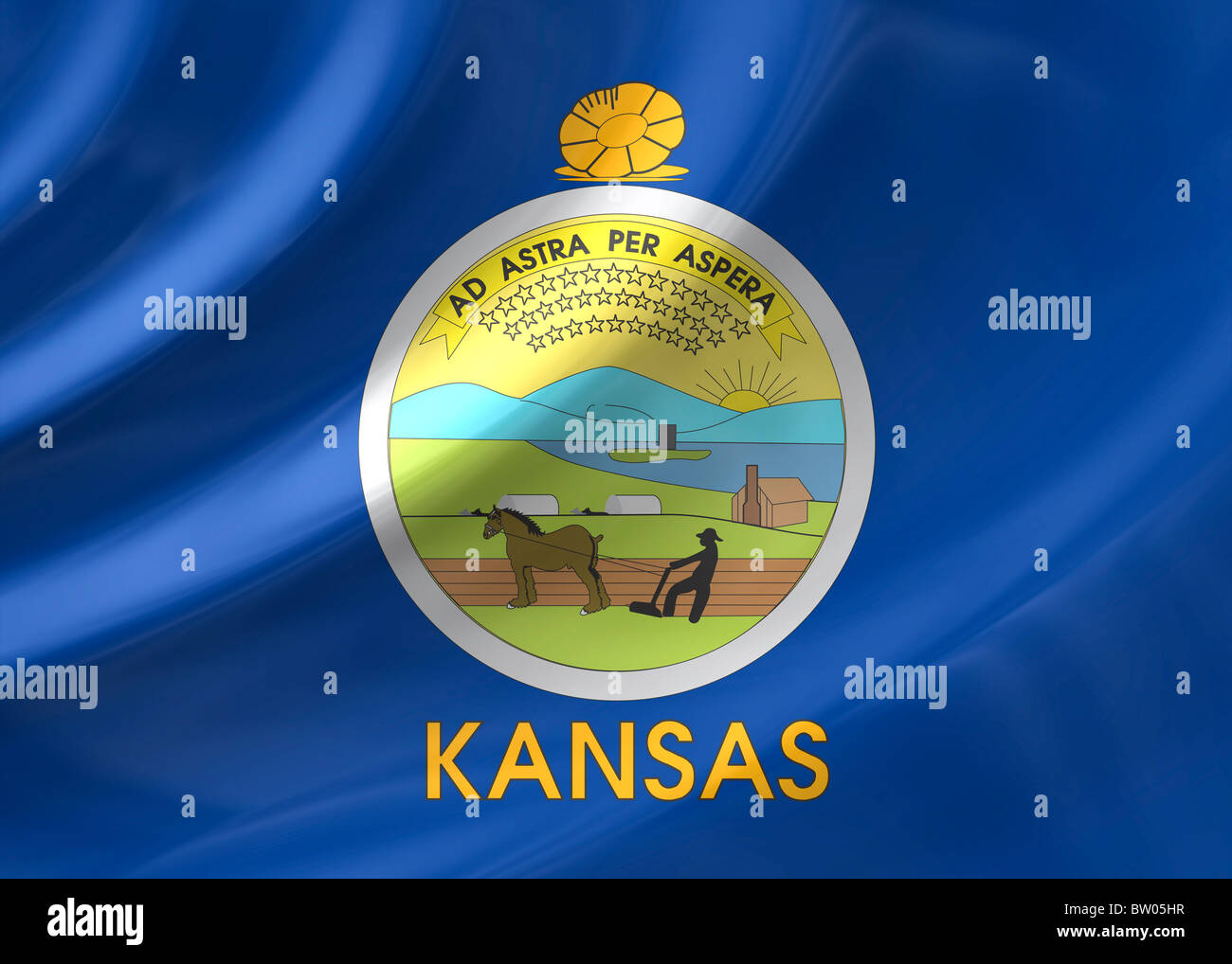 Kansas flag hi-res stock photography and images - Alamy