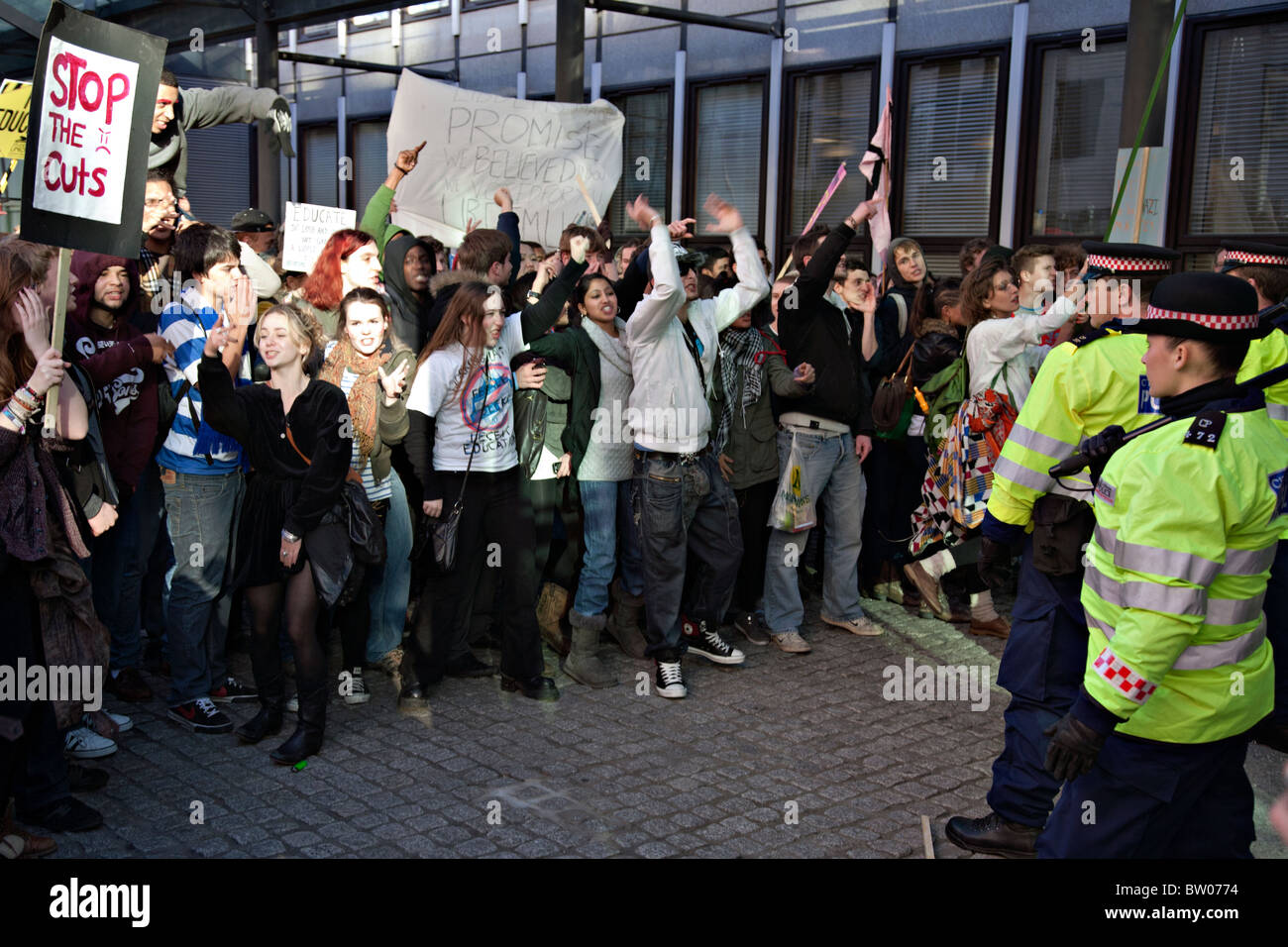 student demonstration in london in october 2010 Stock Photo - Alamy