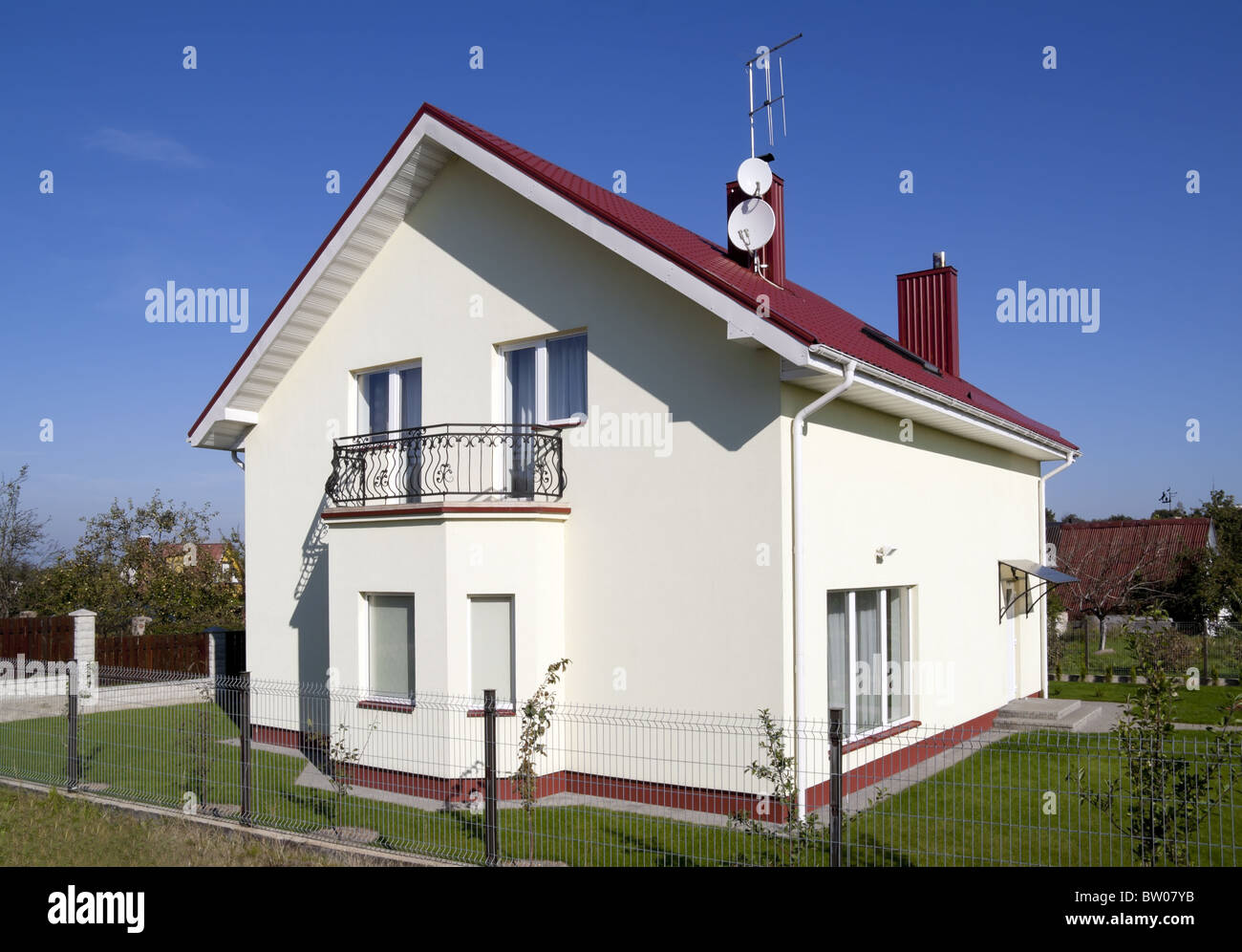 The small lovely standard house for a young family Stock Photo - Alamy