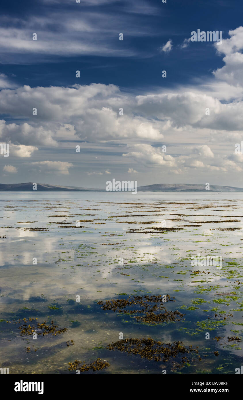View towards the Burren Mountains across Galway Bay from Salthill, Co ... View towards the Burren Mountains across Galway Bay from Salthill, Co ...