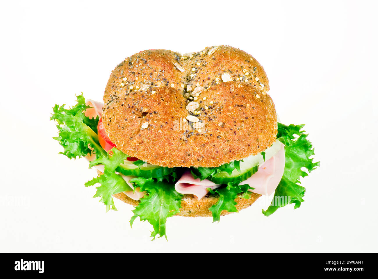 Ham sandwich white bread Cut Out Stock Images & Pictures - Alamy