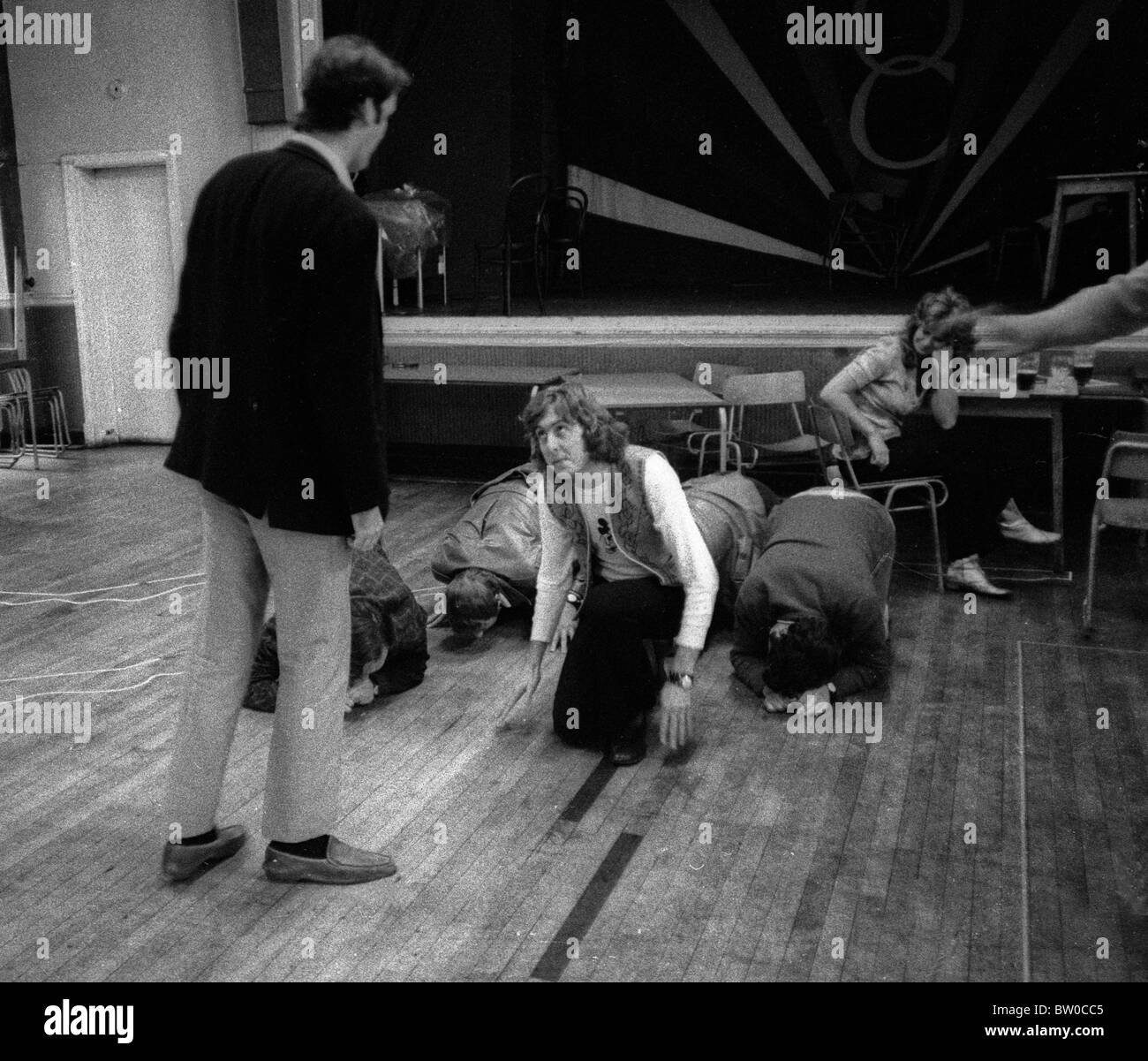 The cast of Monty Python's Flying Circus during rehearsals in Acton ...