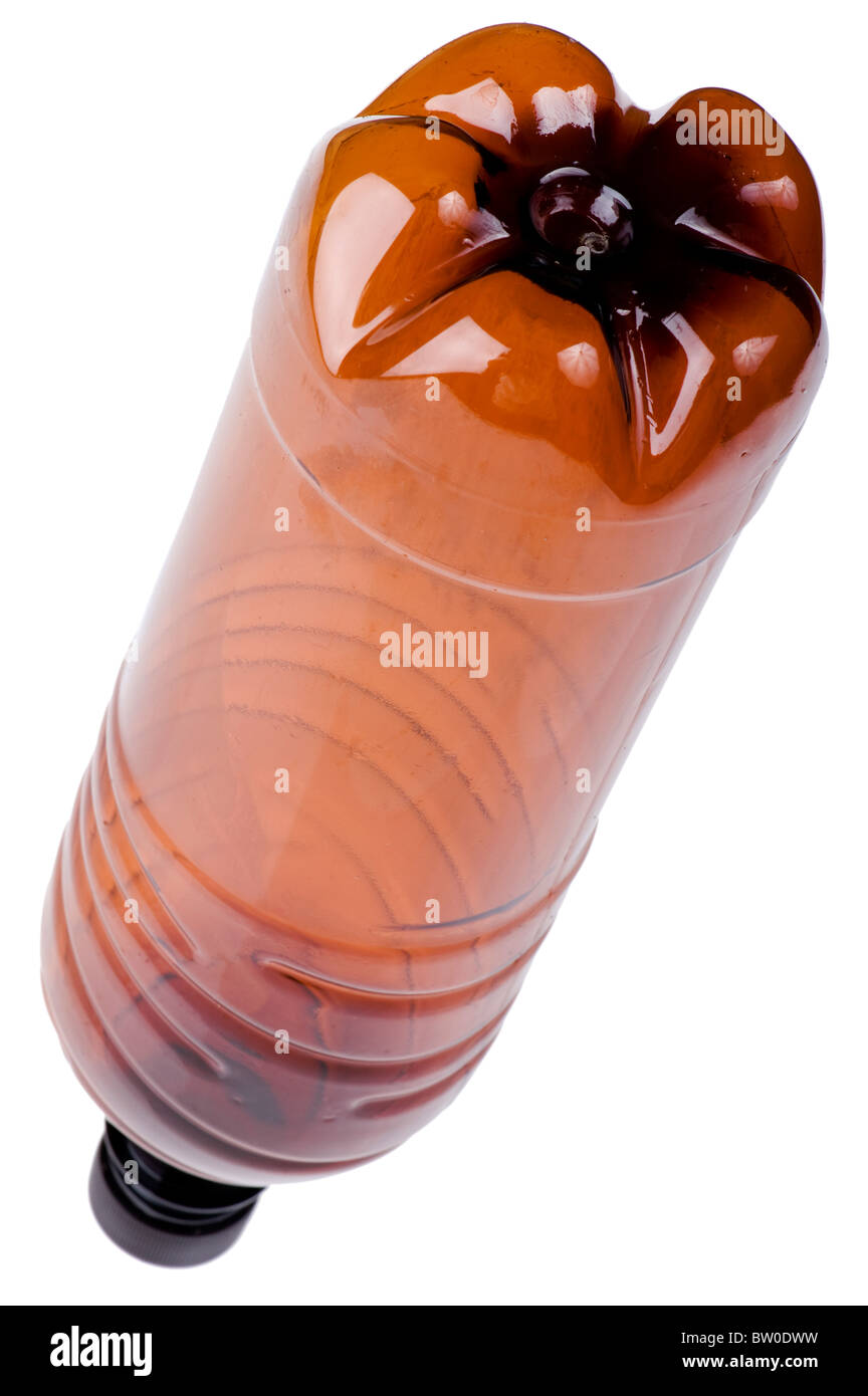 object on white - plastic bottle close up Stock Photo - Alamy